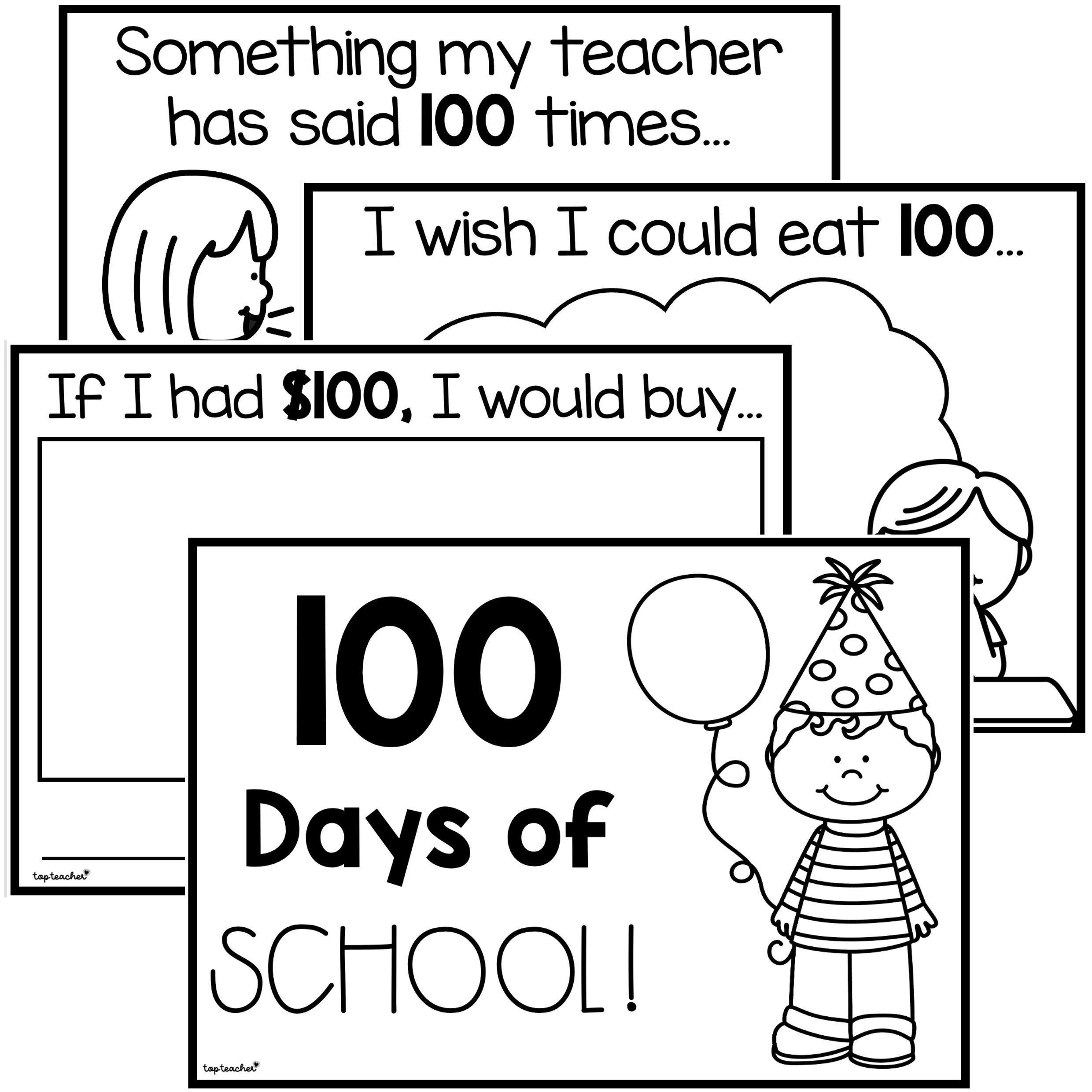100 Days of School Booklet - Top Teacher