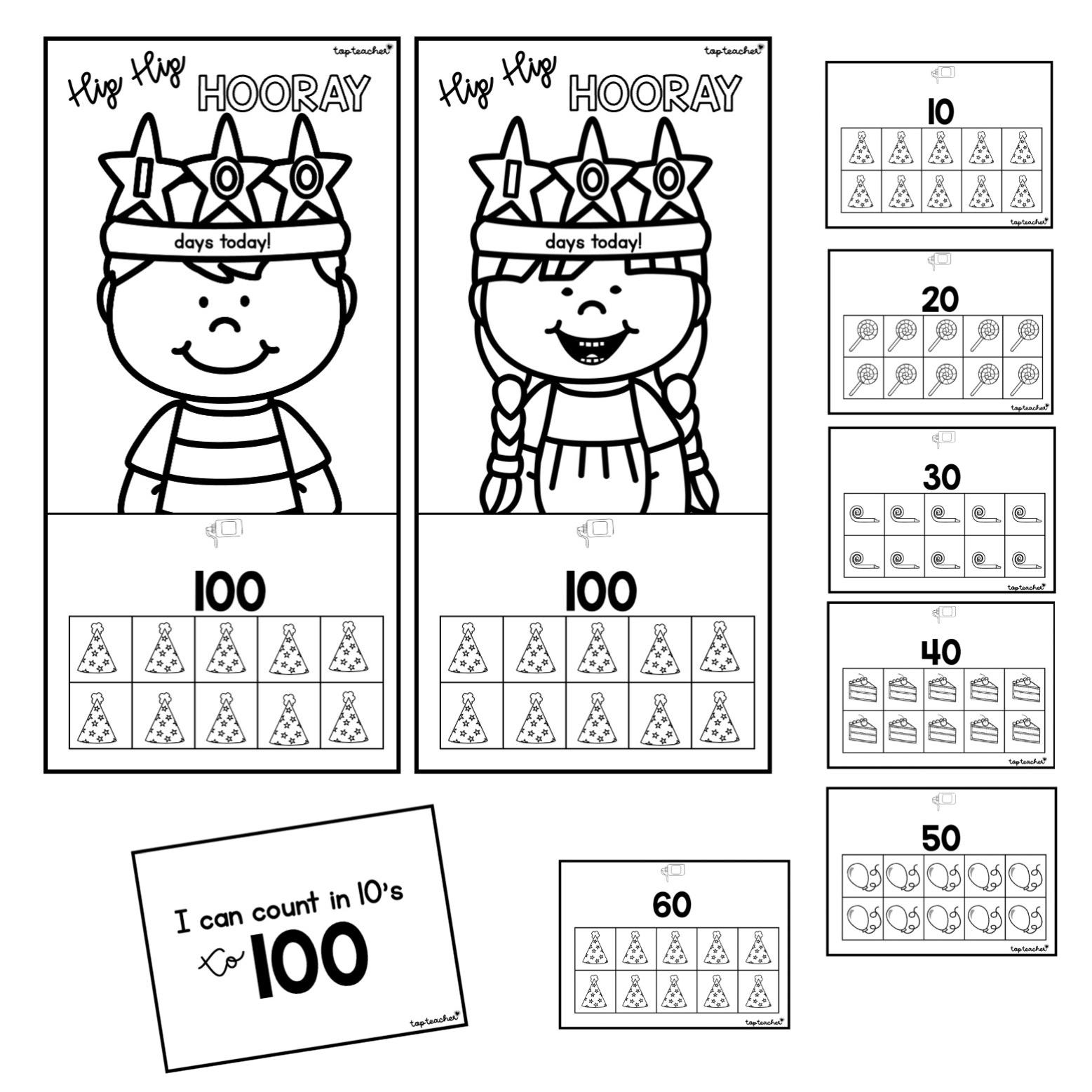 100 Days of School Count to 100 Flip Book - Top Teacher