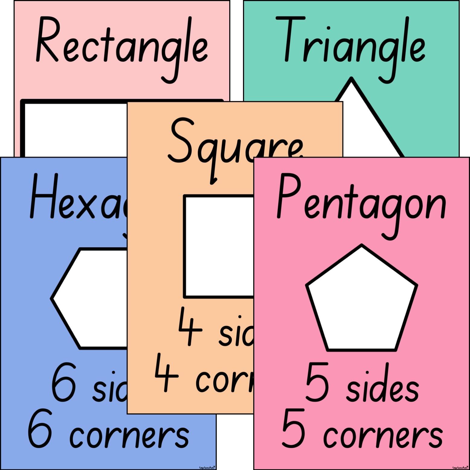 2D Shape Property Posters Juguli - Top Teacher