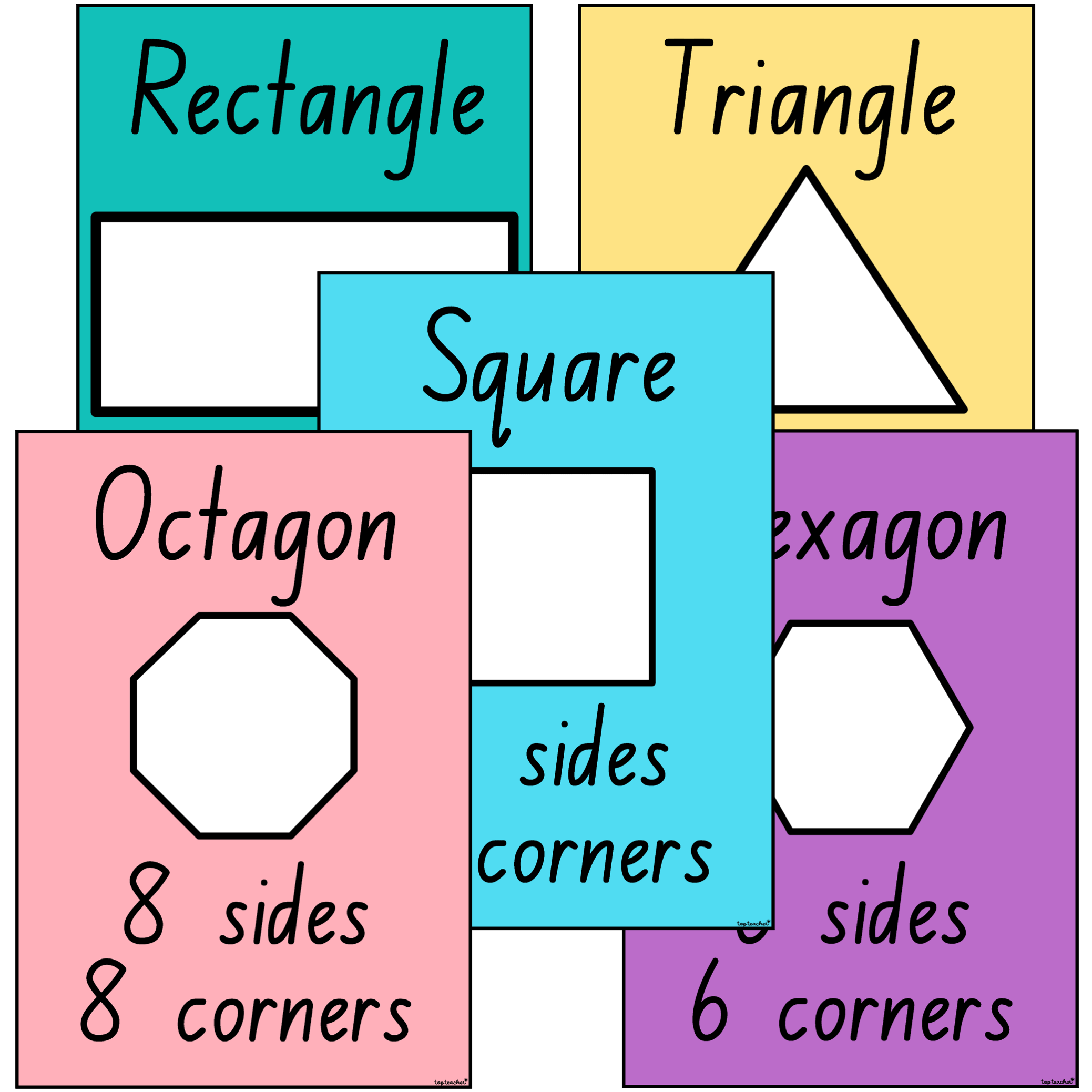 2D Shape Property Posters Animalia - Top Teacher