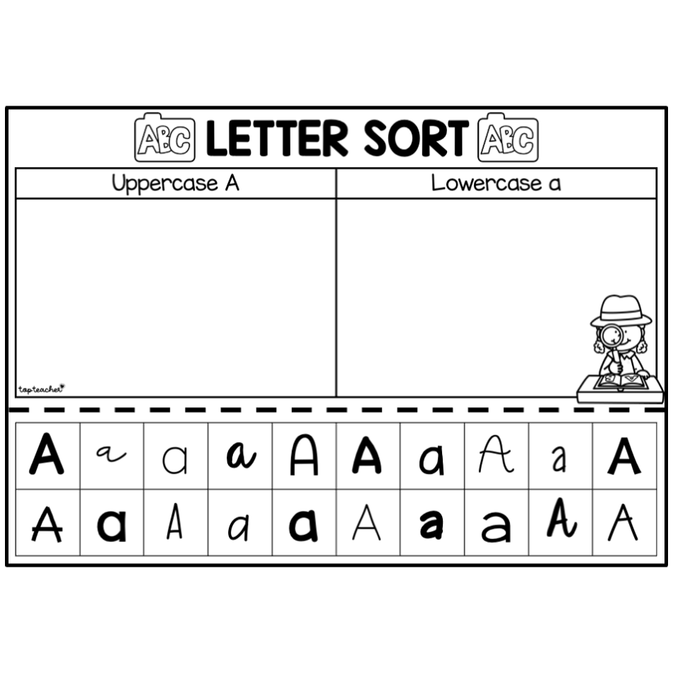 Alphabet Letter Sort Worksheet - Top Teacher