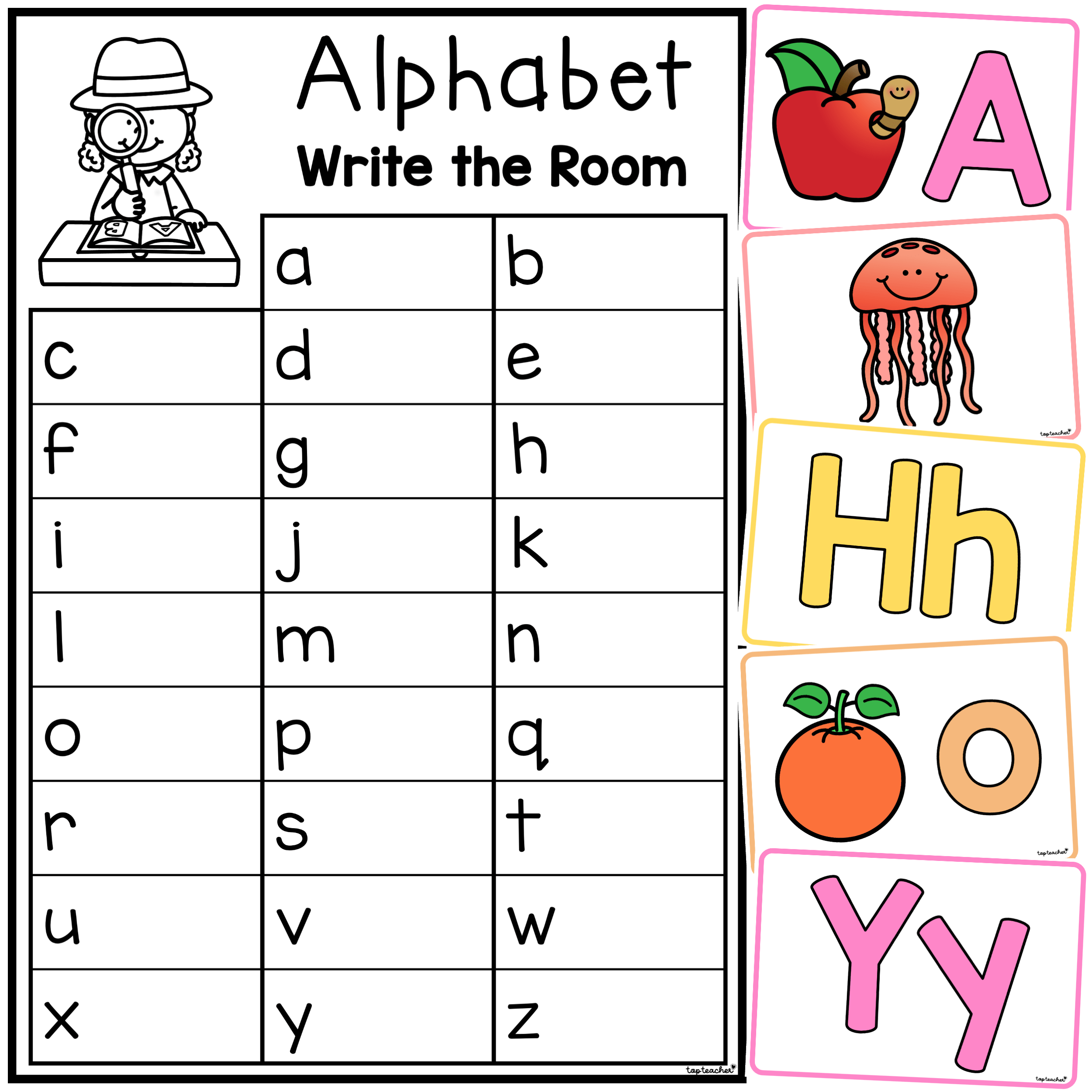 Alphabet Write the Room - Top Teacher