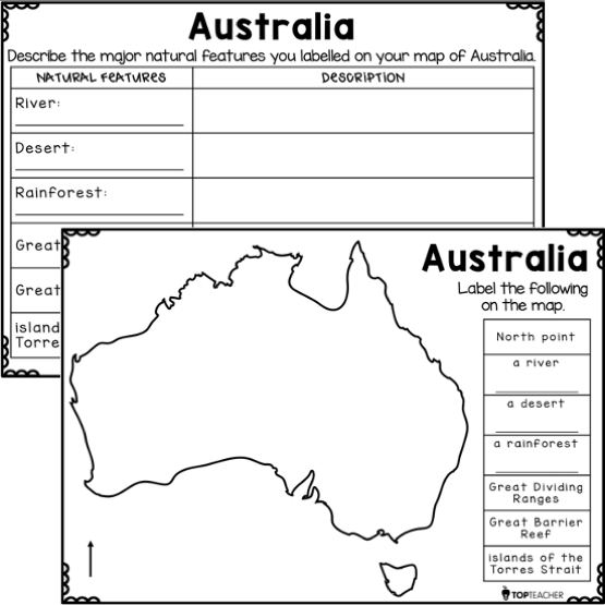 Australia’s Major Natural Features - Top Teacher