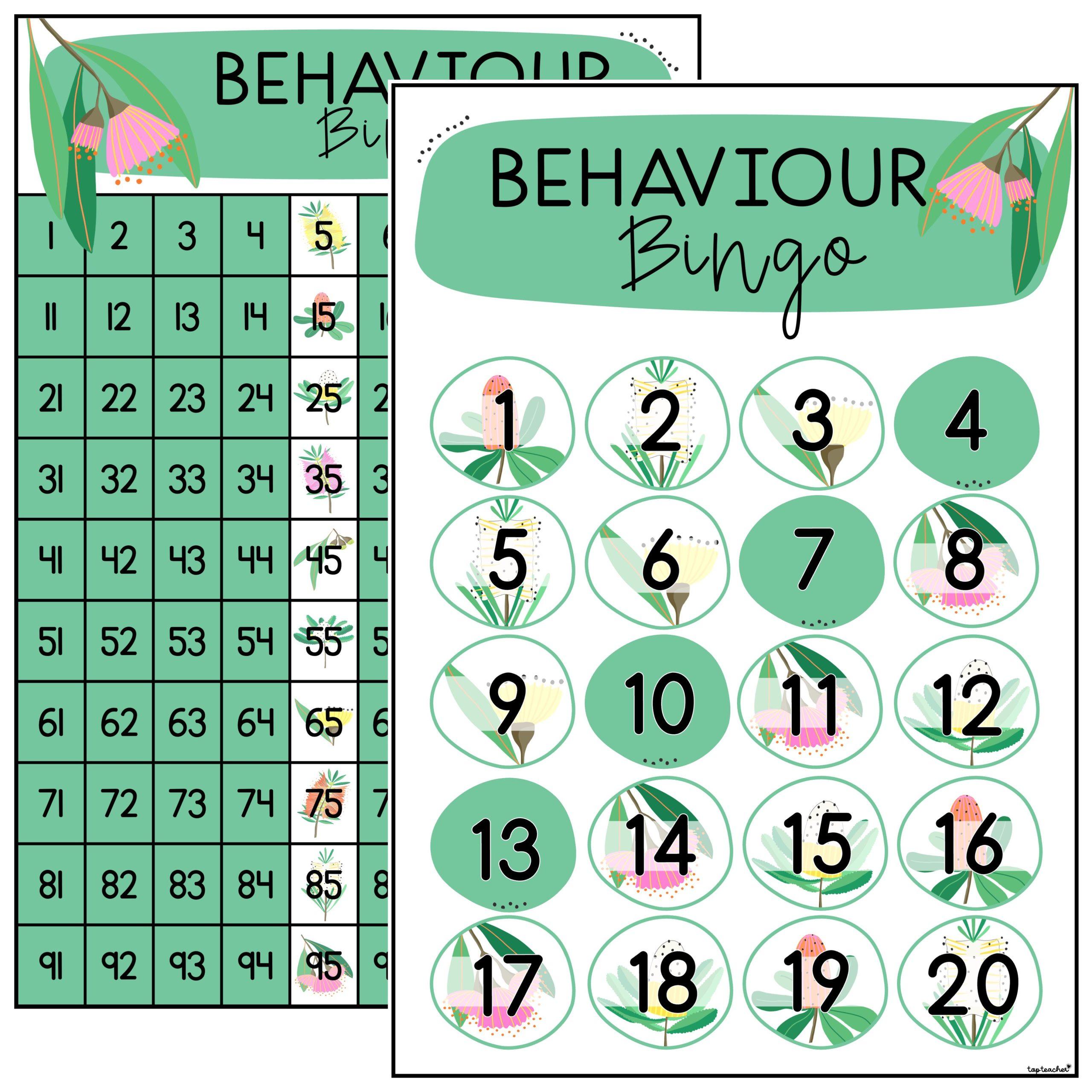 Behaviour Bingo Let’s Bloom - Top Teacher