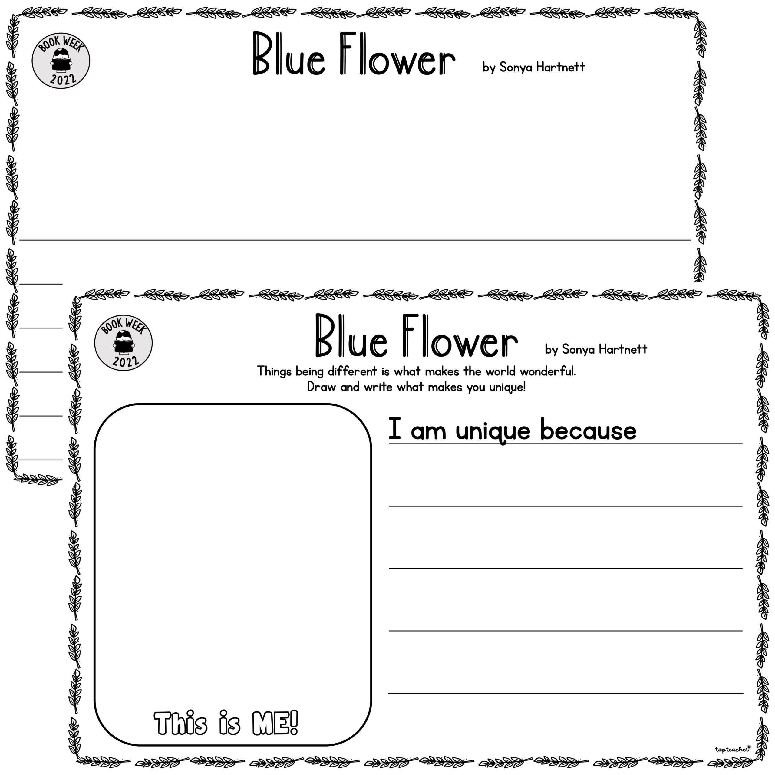 Blue Flower Reading Response - Top Teacher
