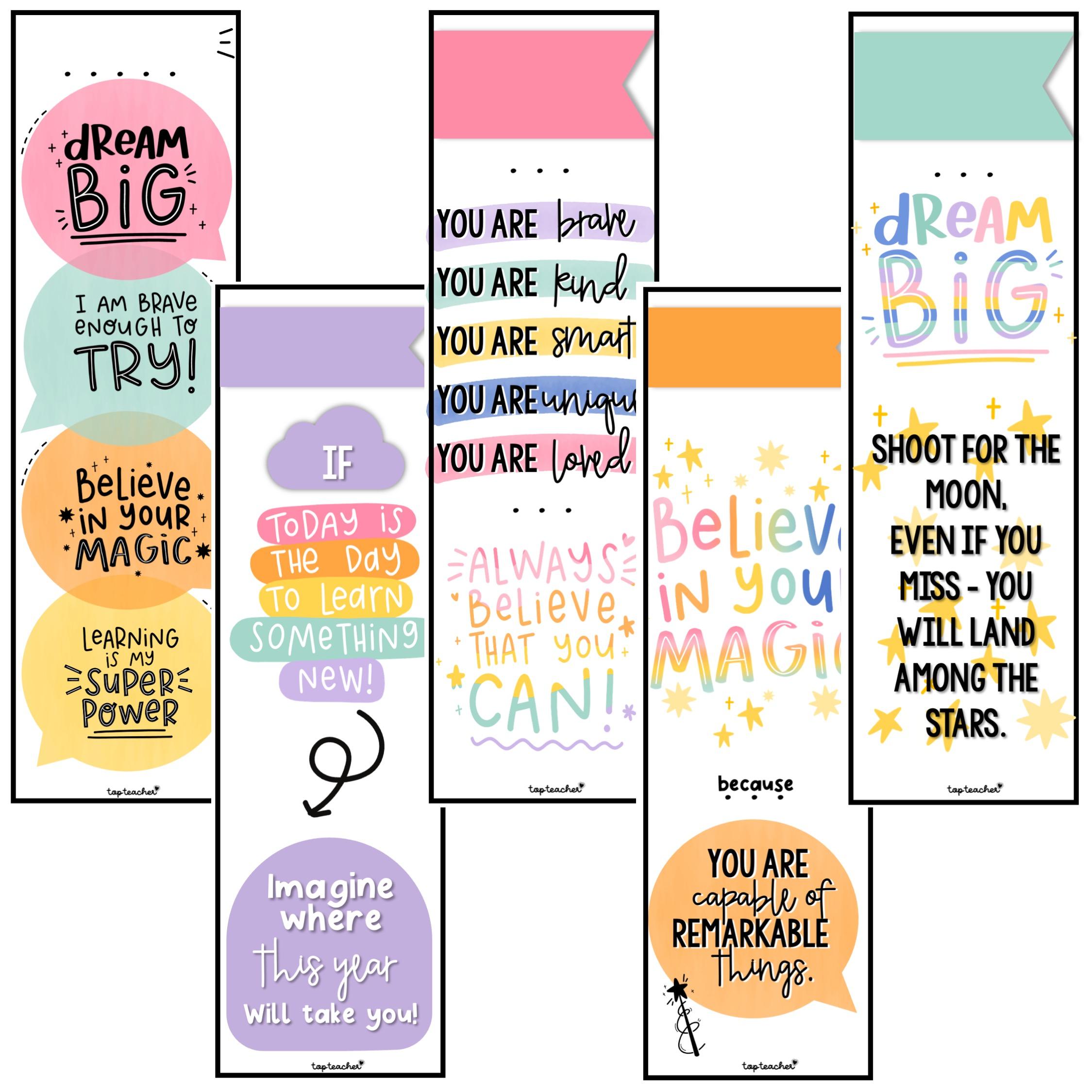 Bookmarks Good Vibes Quotes - Top Teacher