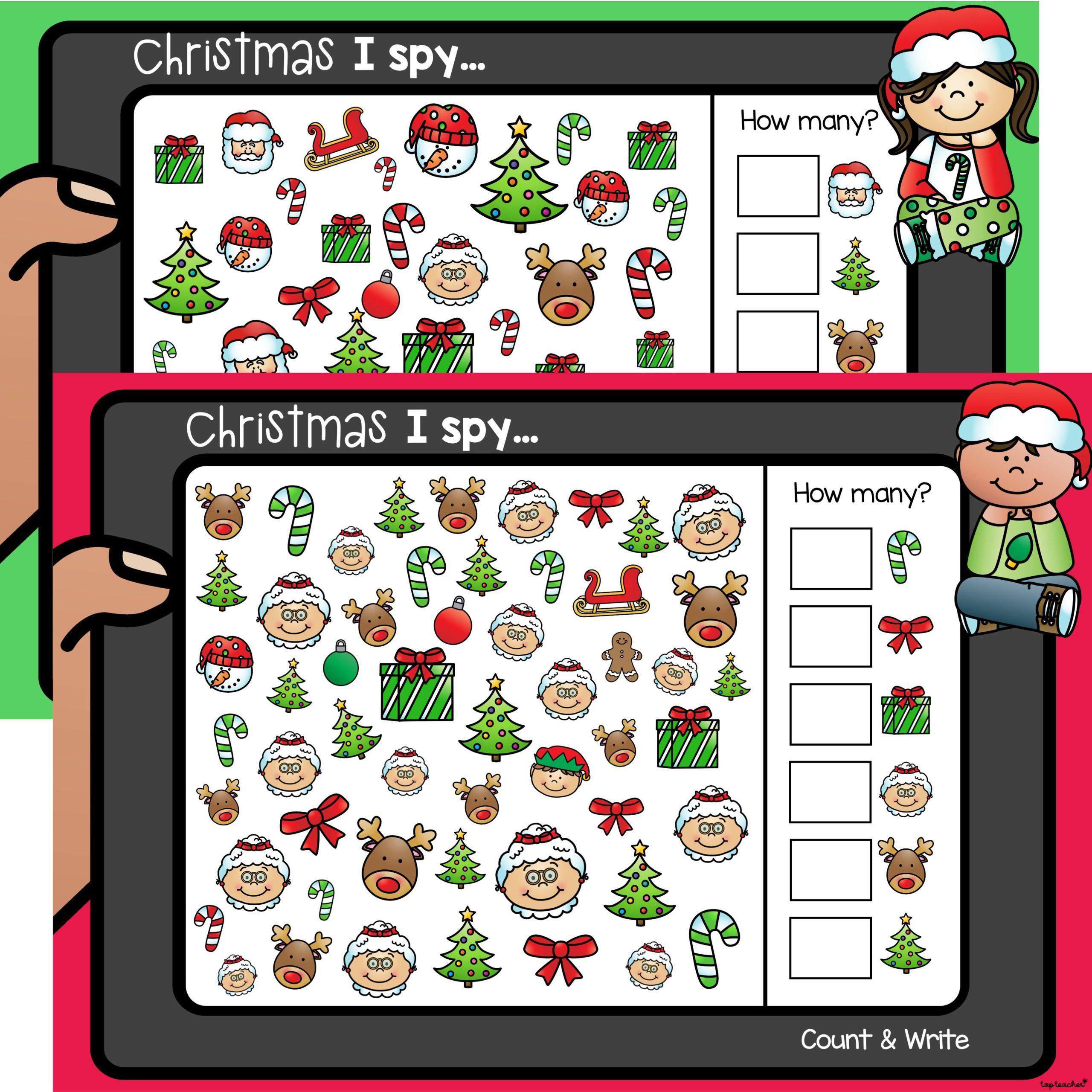 Christmas I Spy Count & Write - Top Teacher