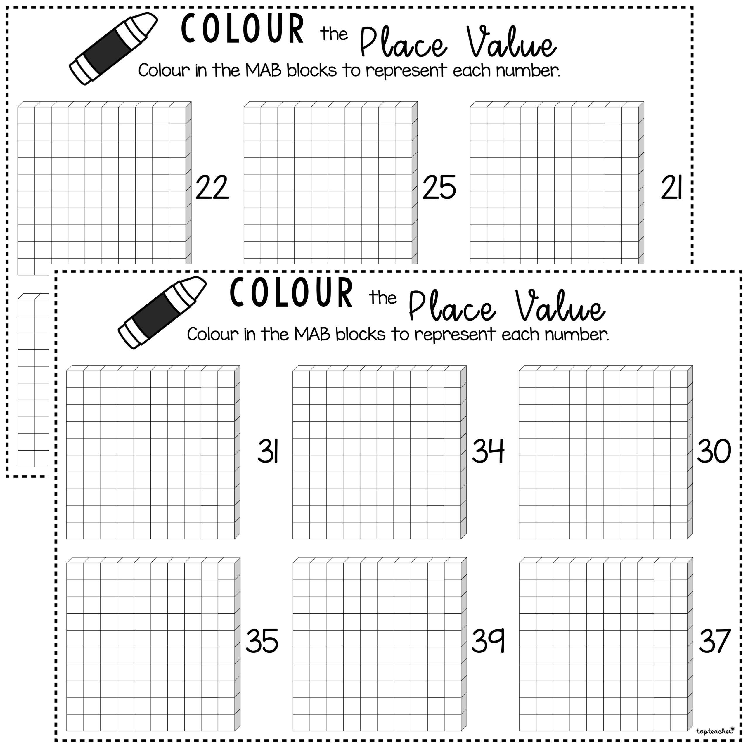 Place Value Block Worksheet