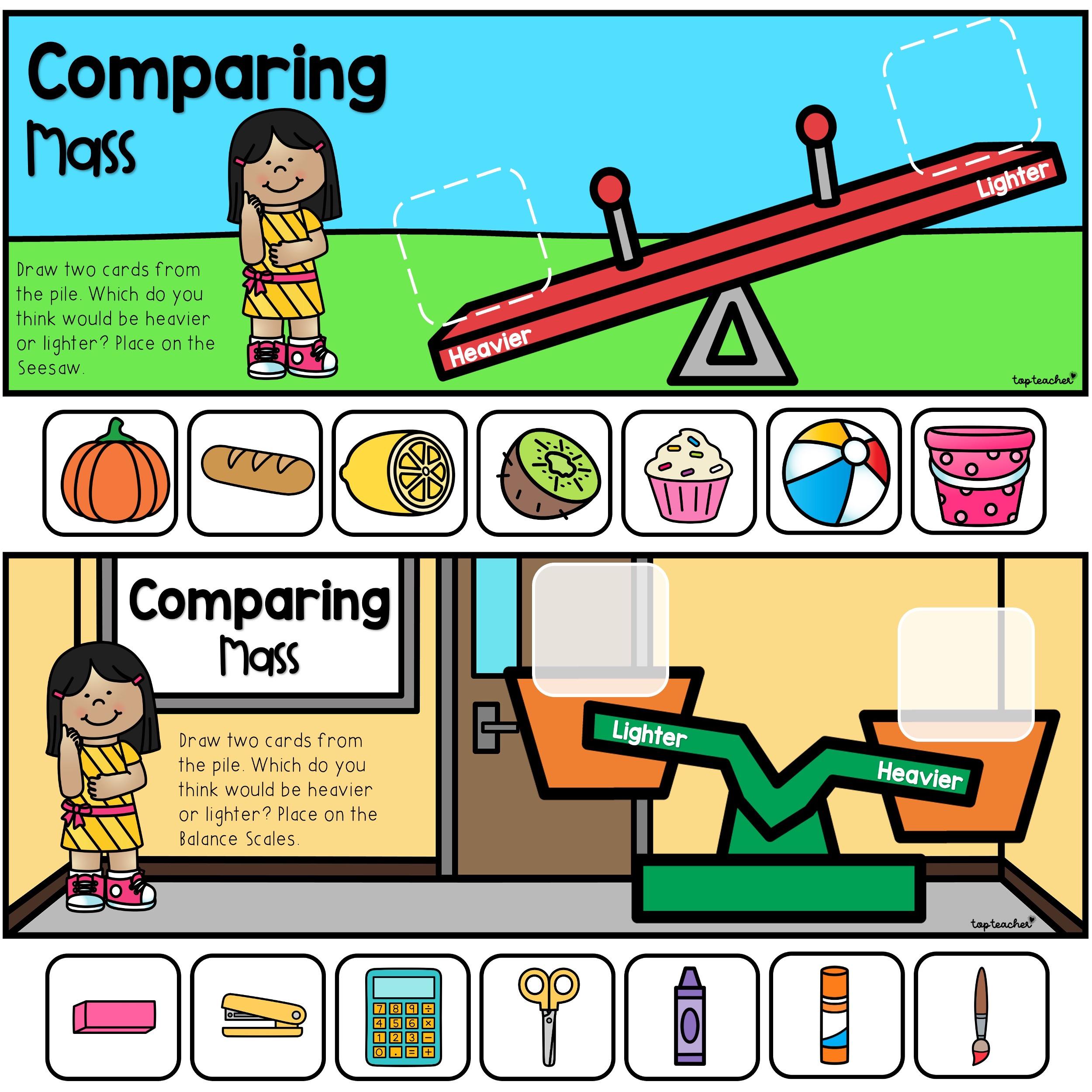 Comparing Mass: Heavier or Lighter? - Top Teacher