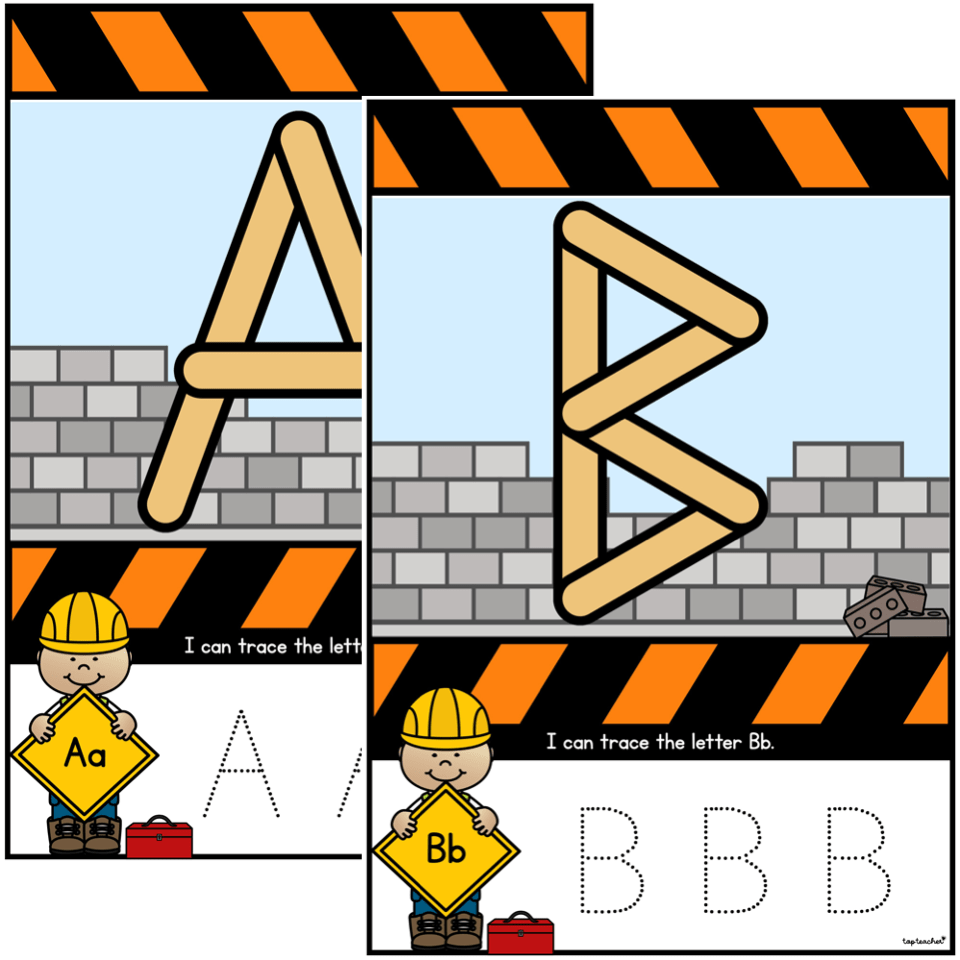 Construction Uppercase Alphabet Trace - Top Teacher
