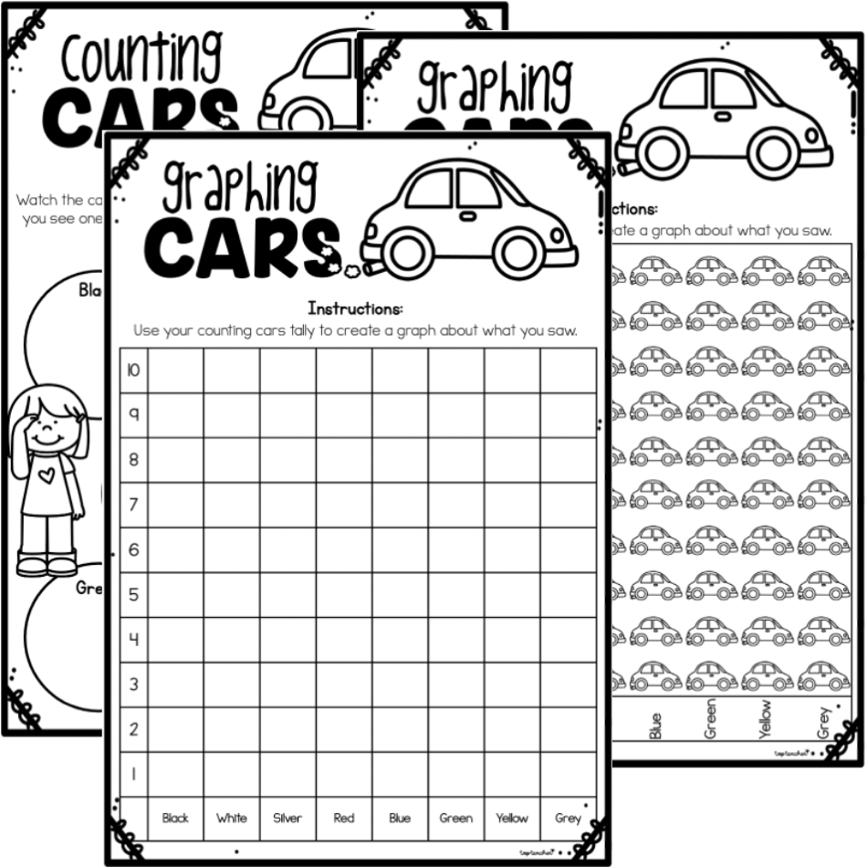 Counting Cars Graphing Templates - Top Teacher