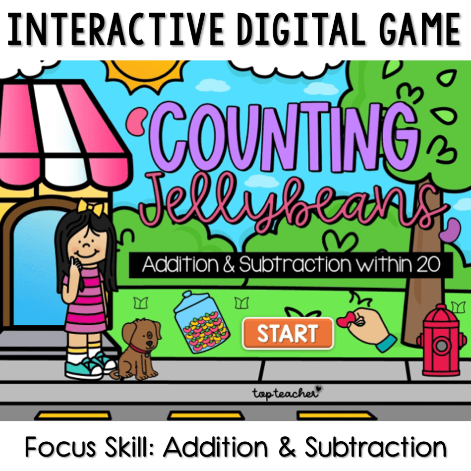 Counting Jellybeans Addition & Subtraction POWERPOINT - Top Teacher