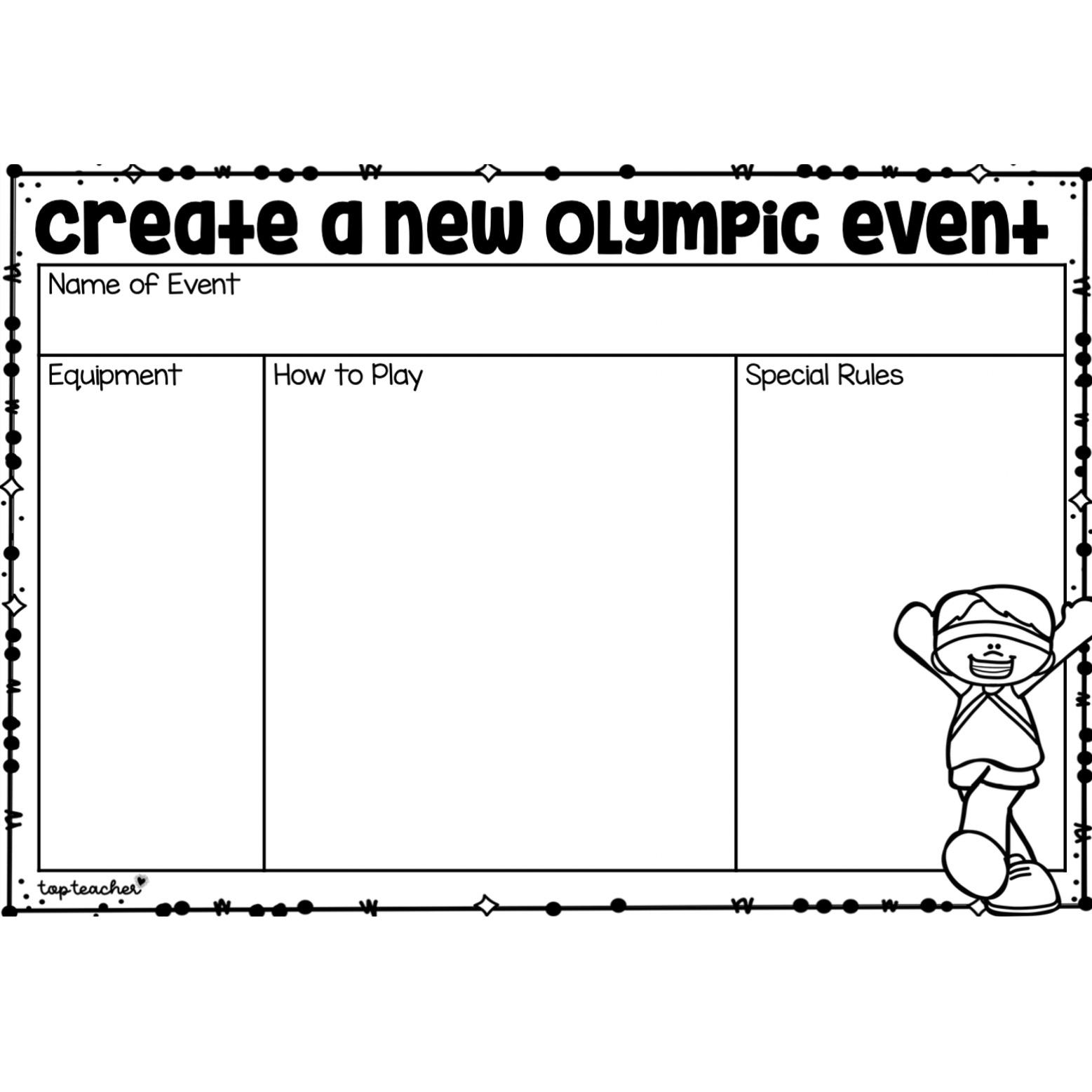 Create an Olympic Event - Top Teacher