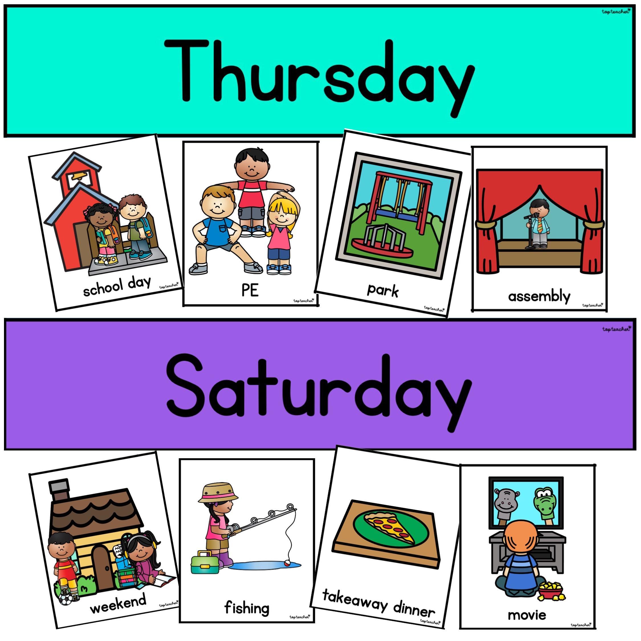 Days Of The Week Printables