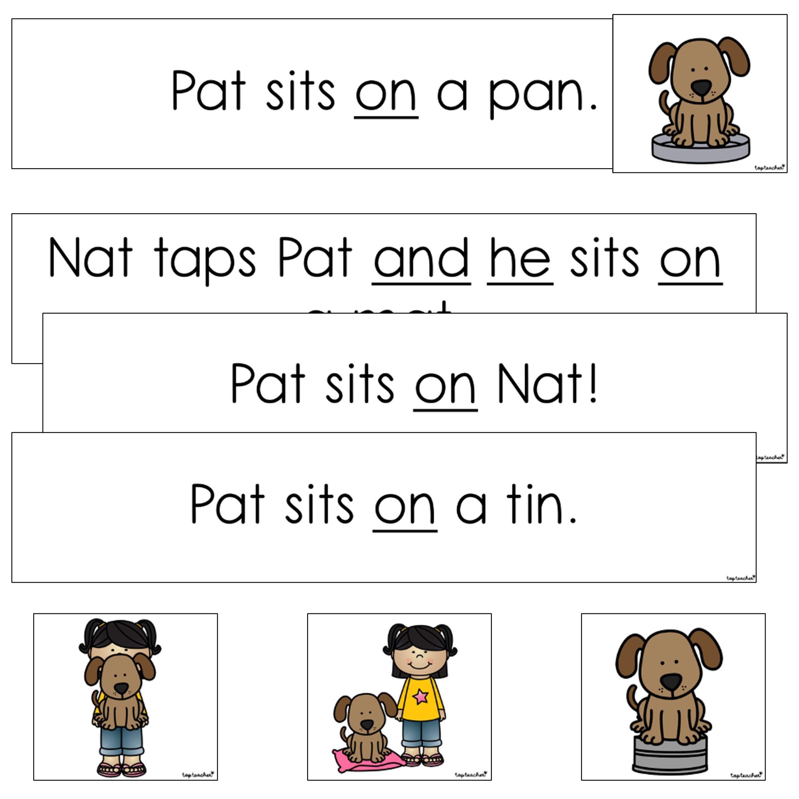 Decodable Sentences Set 1: Nat & Pat - Top Teacher