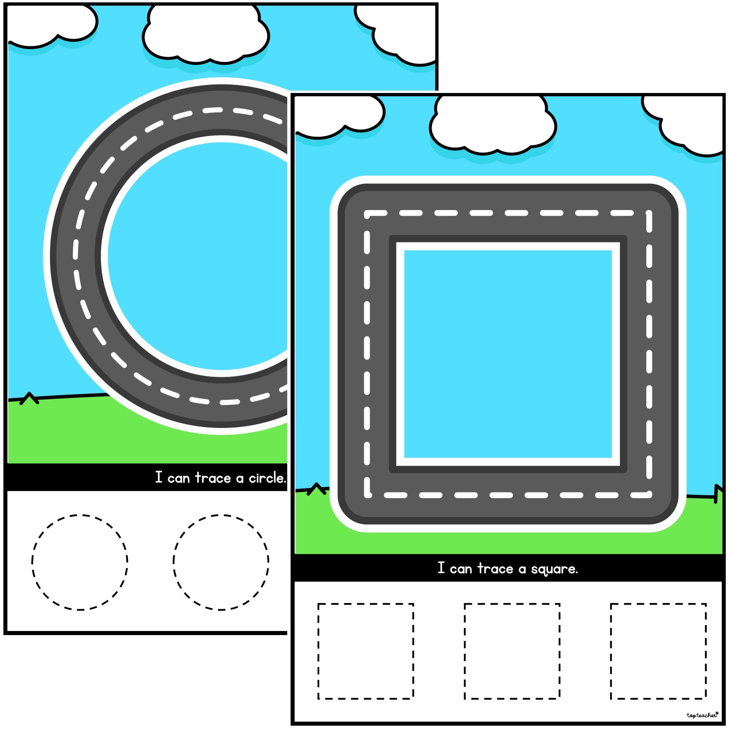 Drive & Trace Shape Mats Colour - Top Teacher