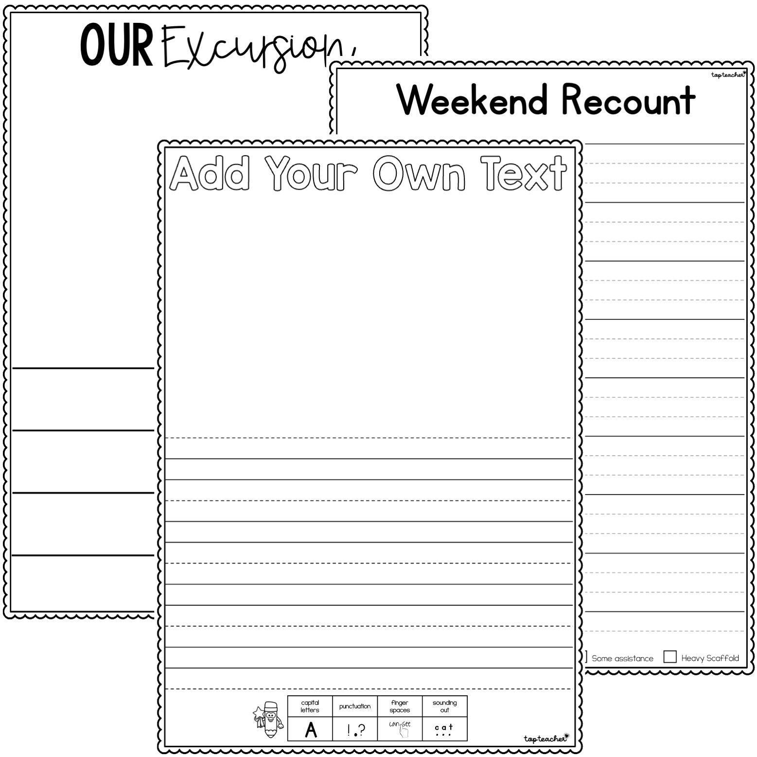 Writing Response Sheets - Top Teacher