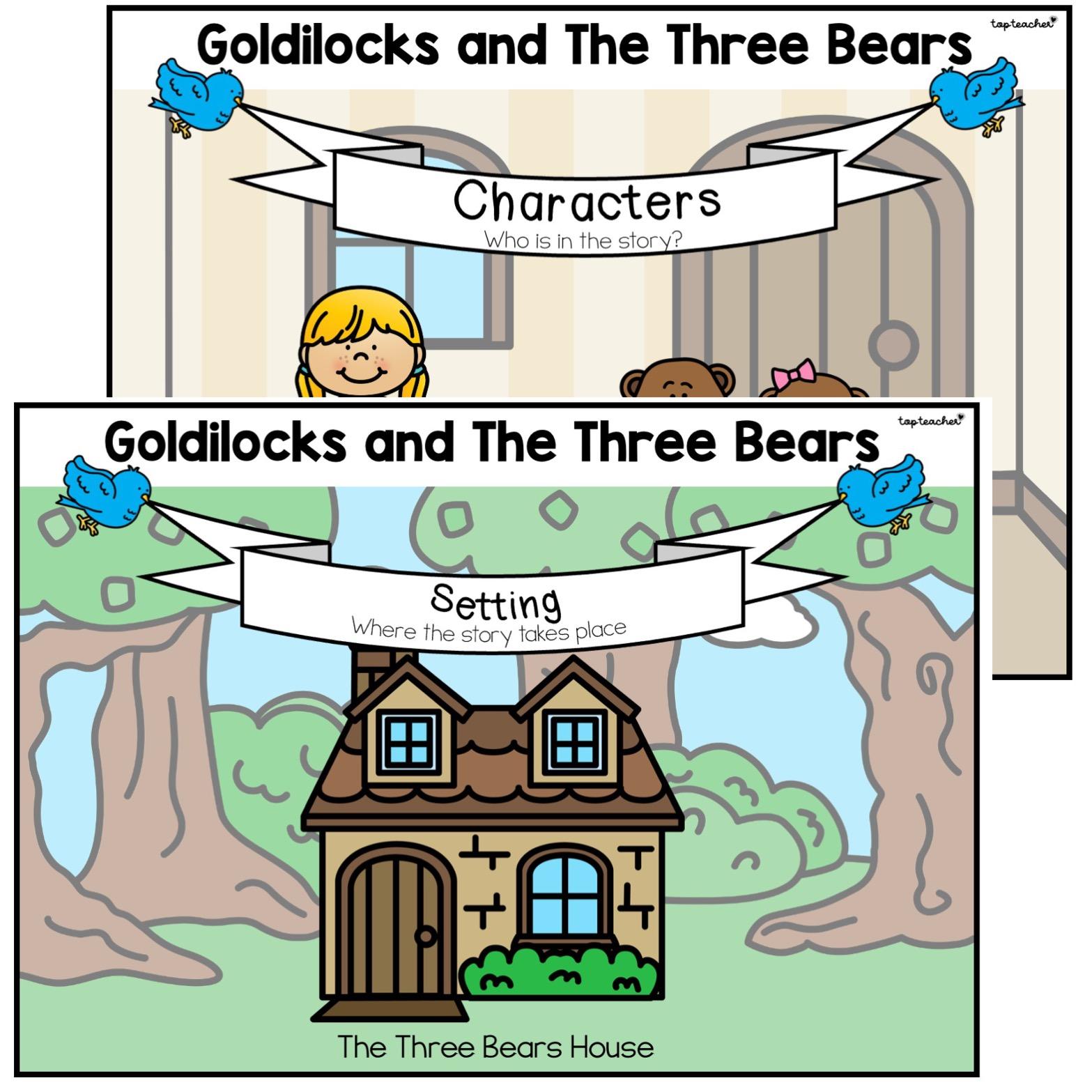 Goldilocks & the Three Bears Story Element Posters - Top Teacher