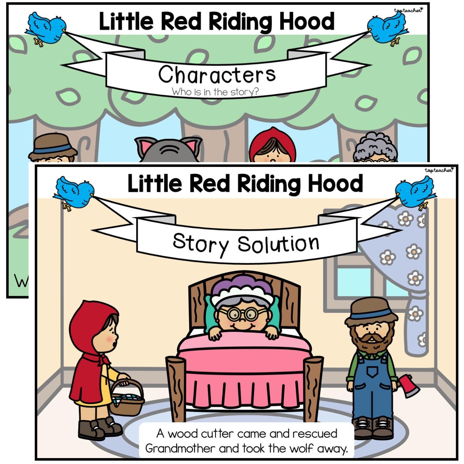 Little Red Riding Hood Story Element Posters - Top Teacher
