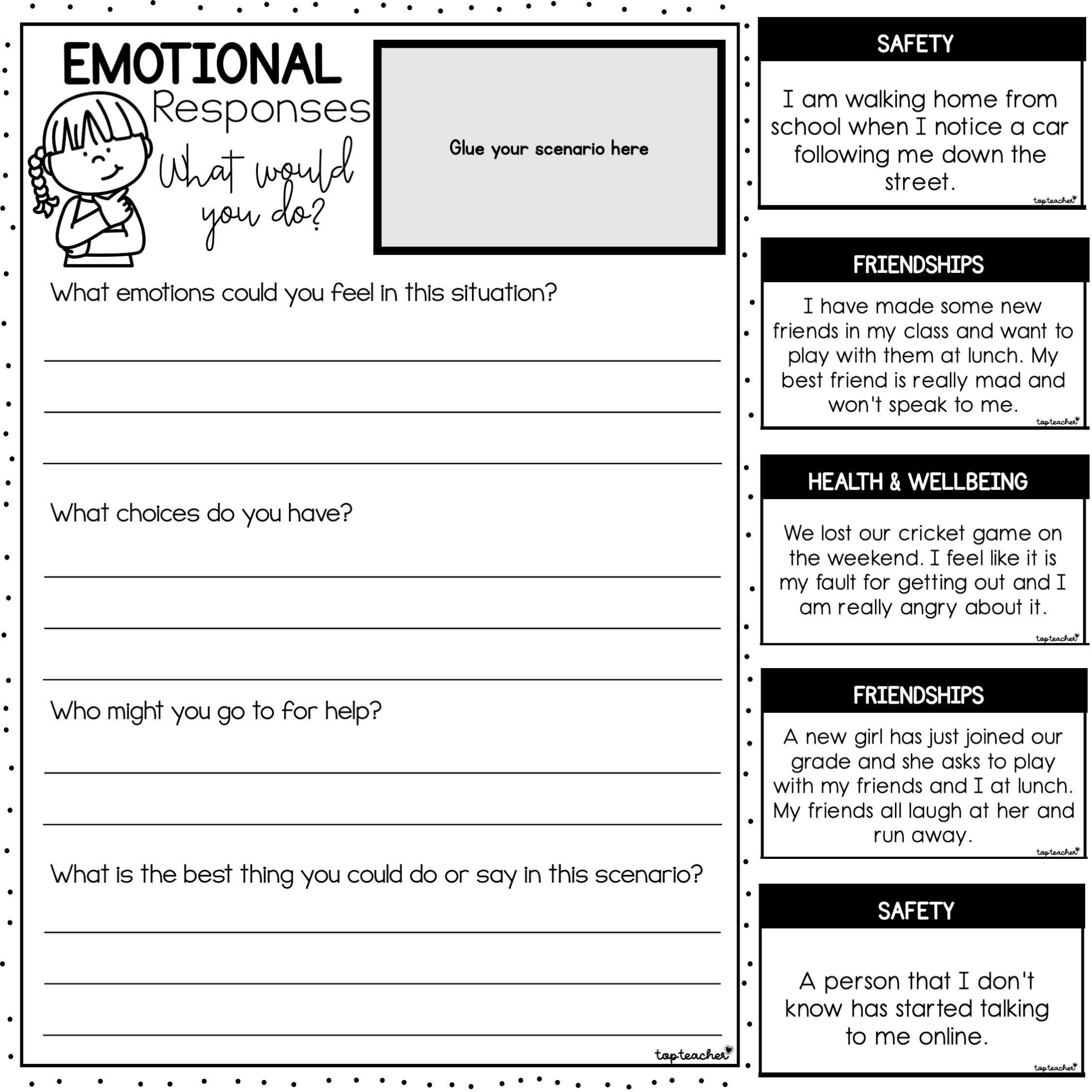 What Would You Do? Health & Wellbeing Scenarios - Top Teacher