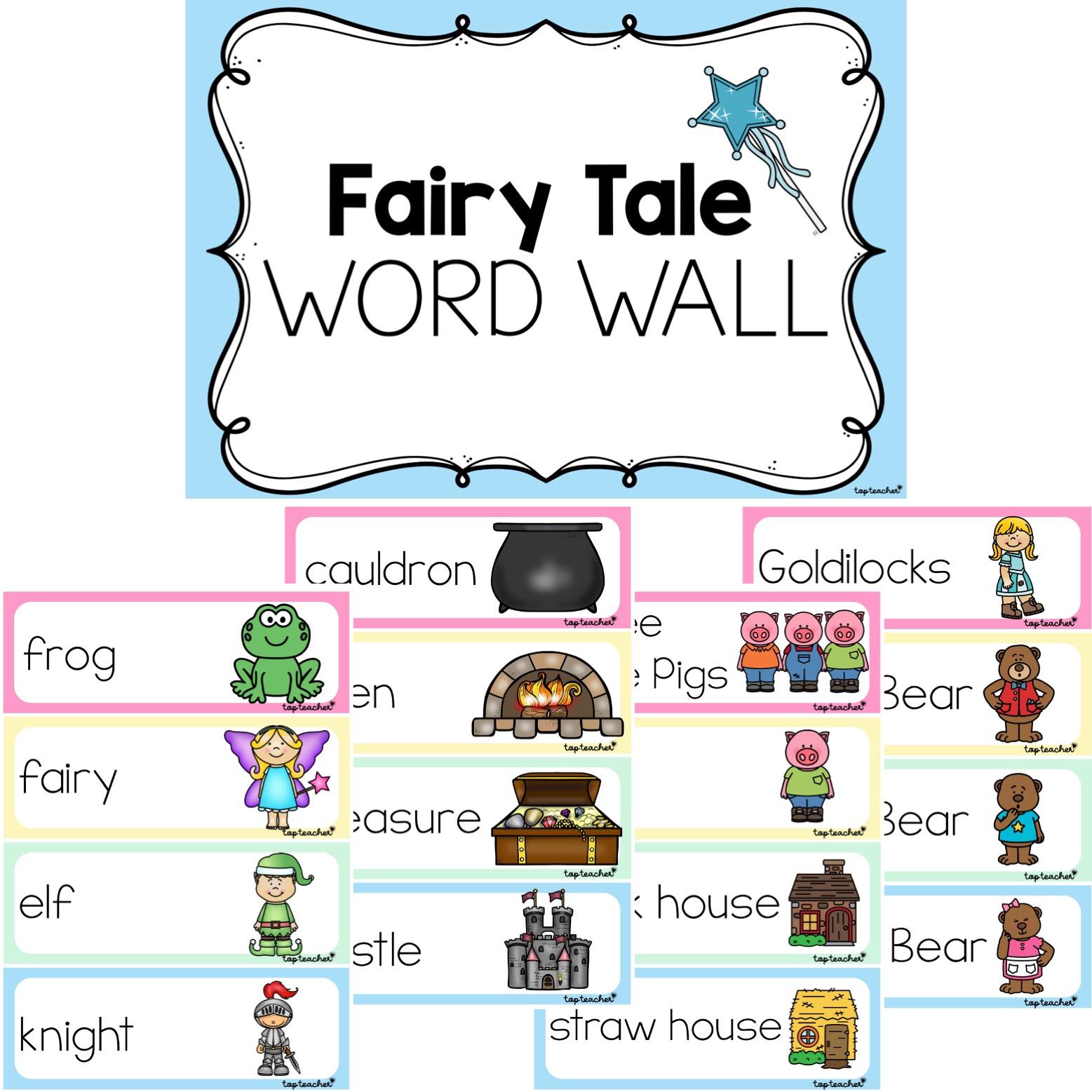 Fairy Tale Word Cards - Top Teacher