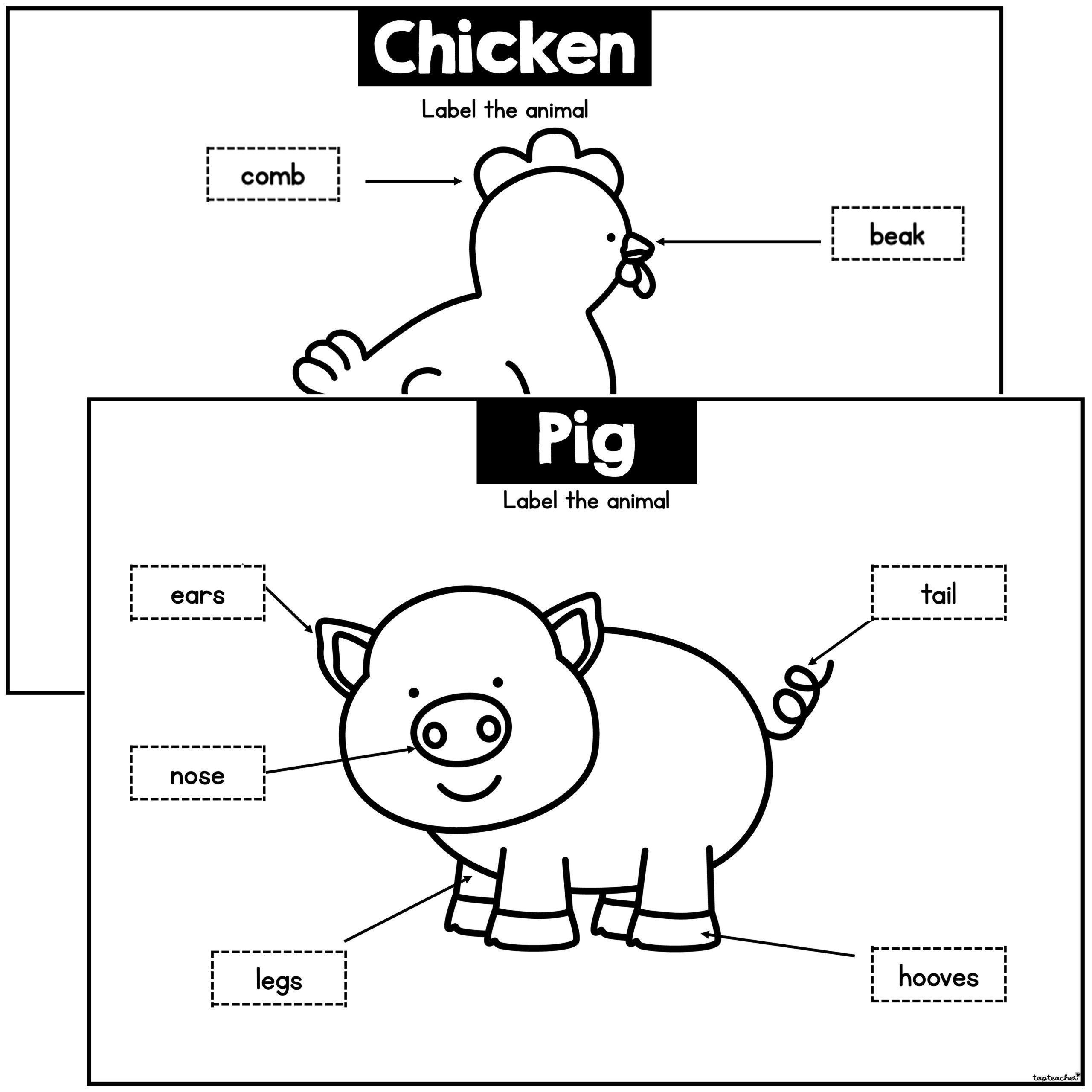 Farm Animals Worksheets Farm Animals | Worksheet | Rockalingua
