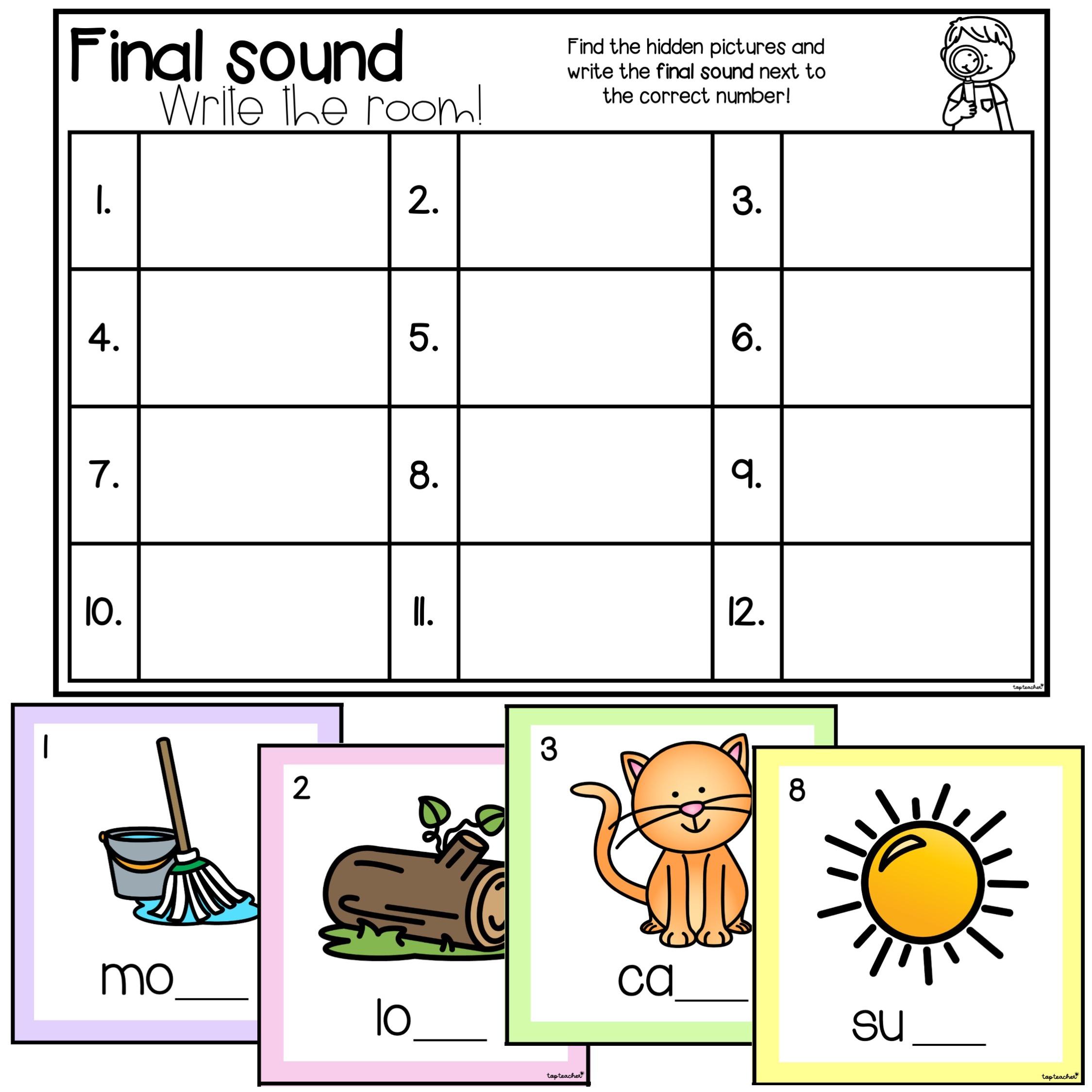Final Sound Write the Room - Top Teacher