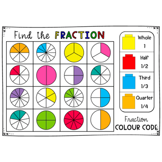 Find the Fraction Game - Top Teacher