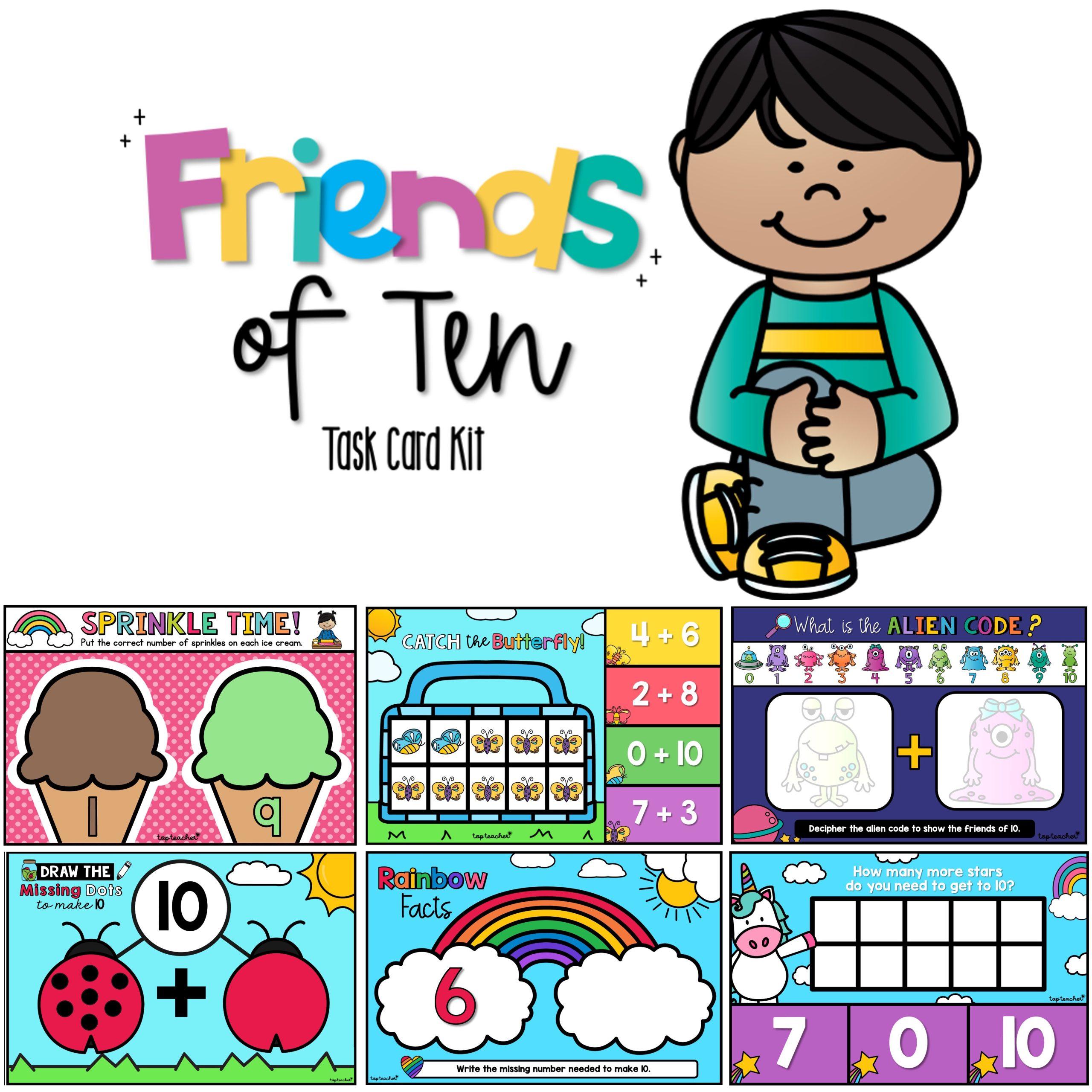 Friends of Ten Task Card PACKAGE - Top Teacher