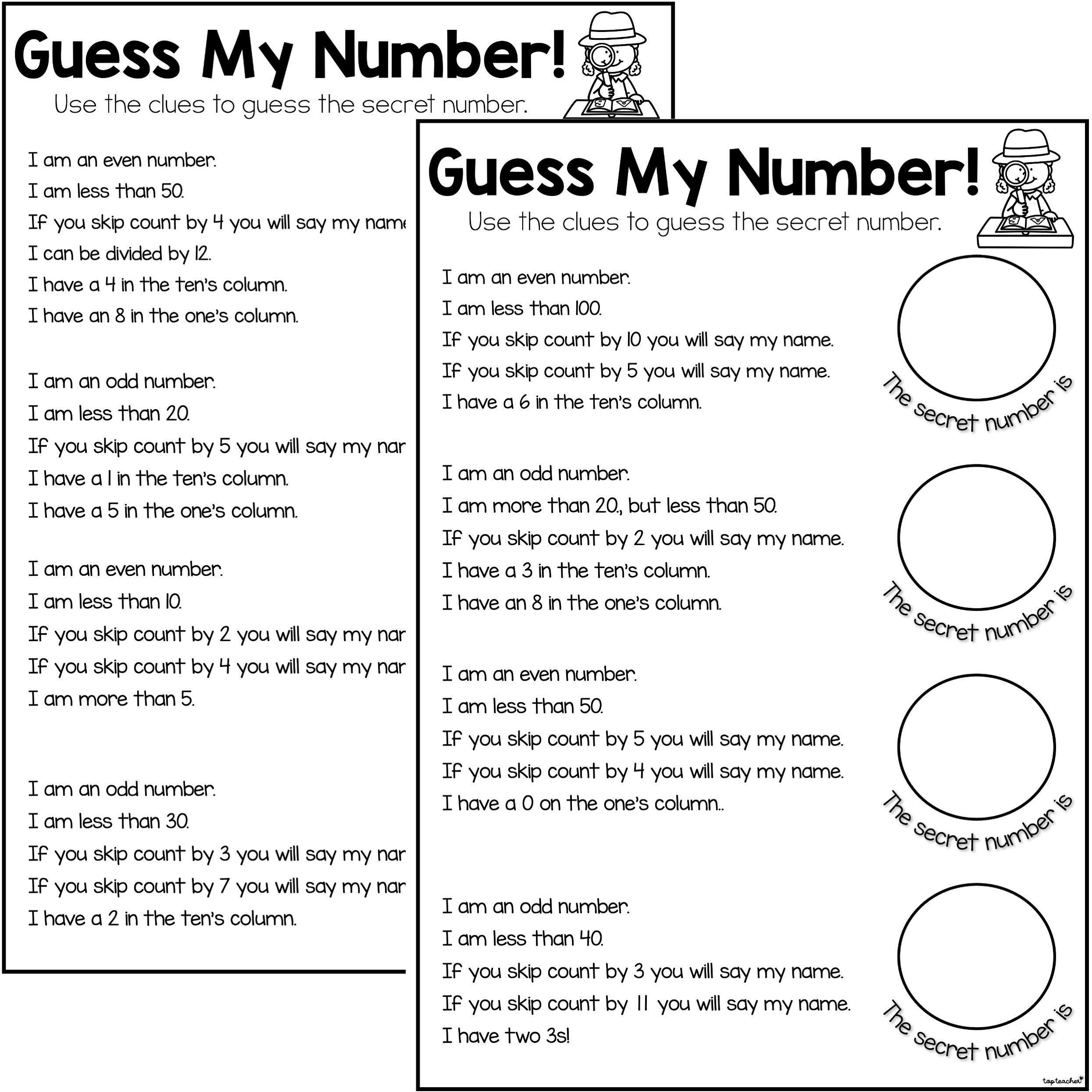 Guess My Number - Top Teacher