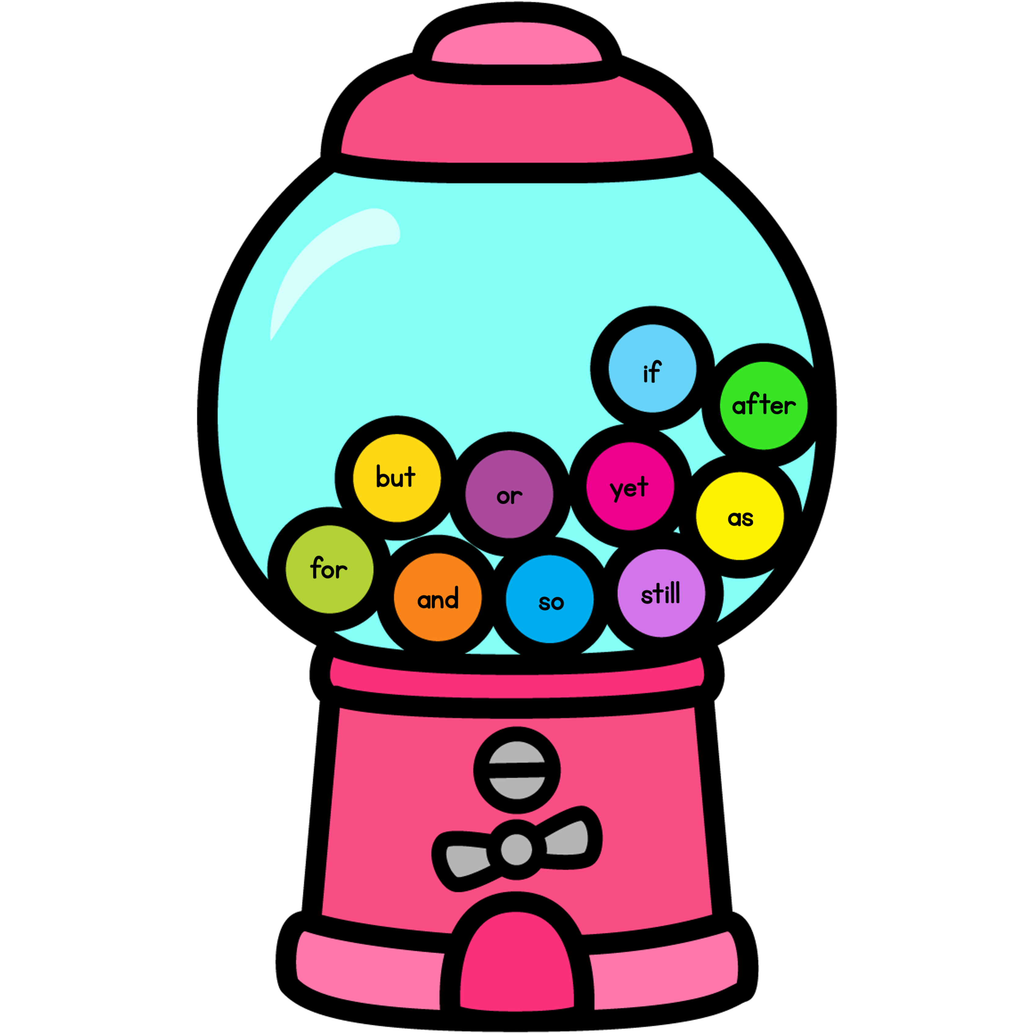 Gumball Conjunction Sentences Craft - Top Teacher