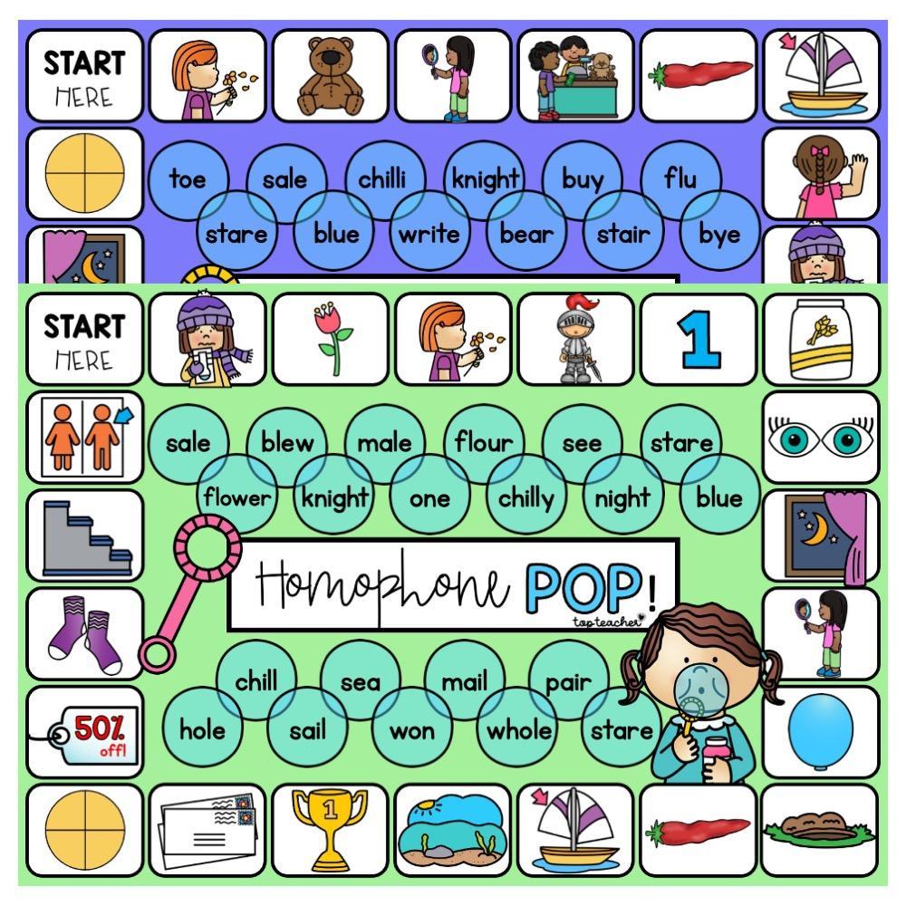 Homophone Pop - Top Teacher