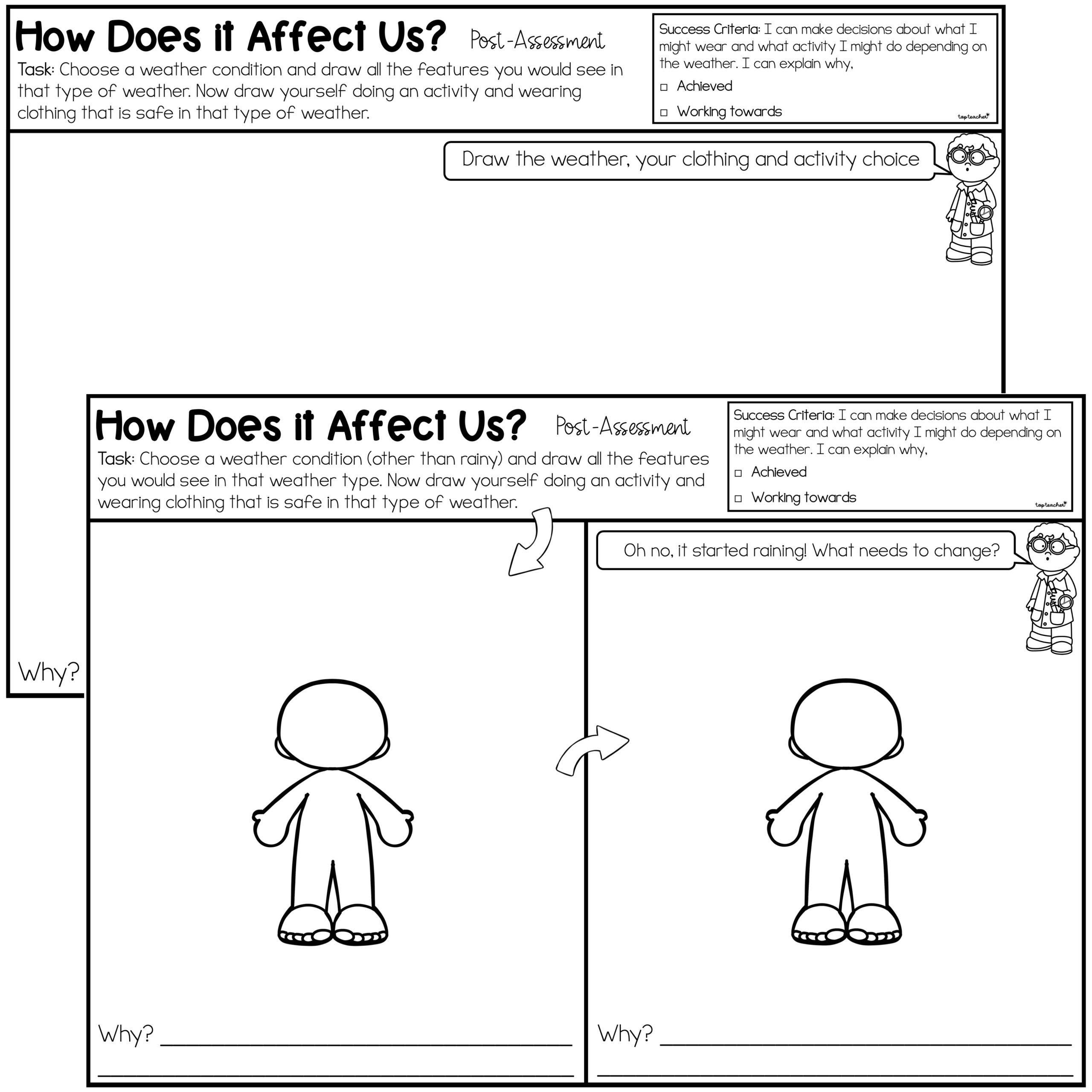 How Does the Weather Affect Us? Post-Assessment - Top Teacher