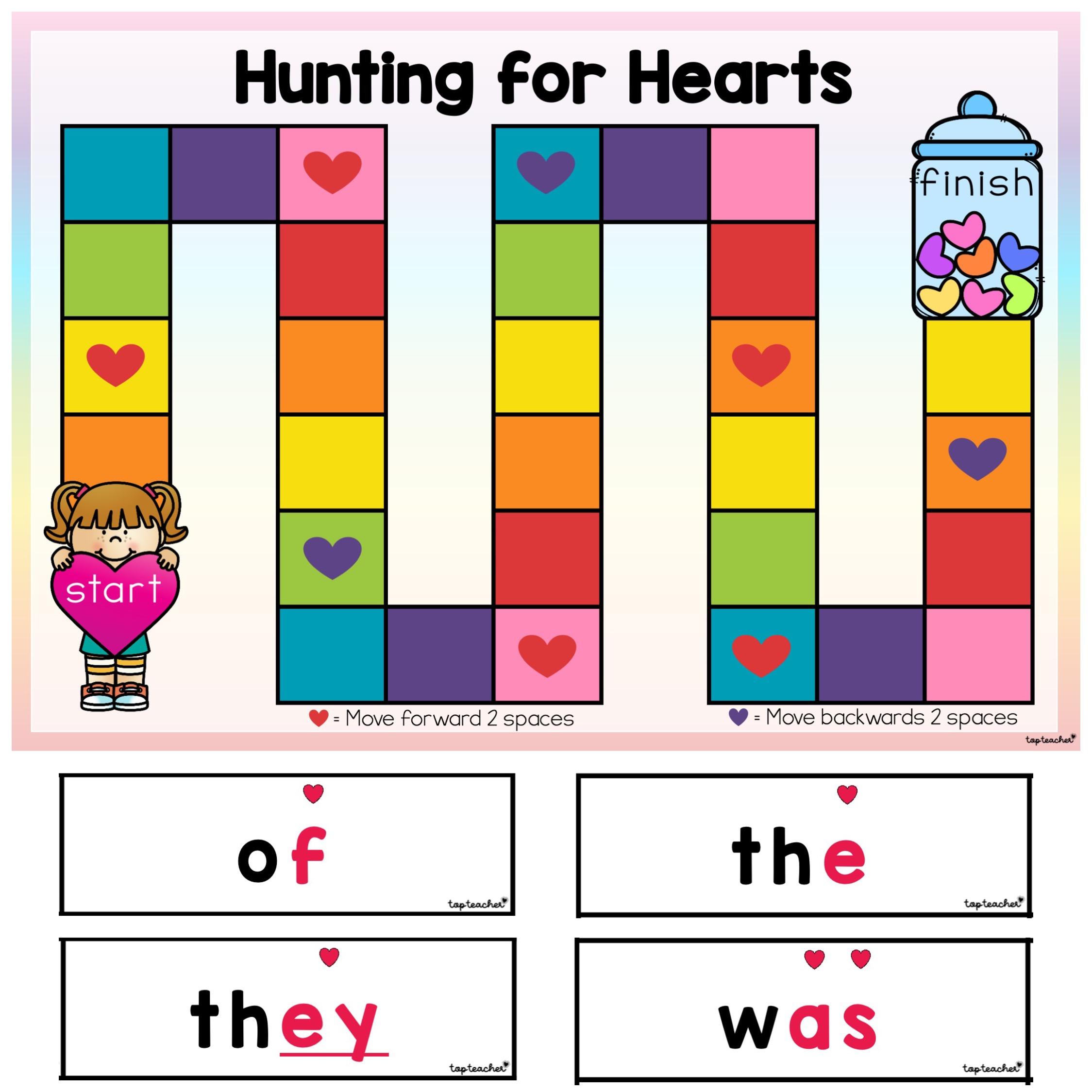 Hunting for Hearts Board Game - Top Teacher