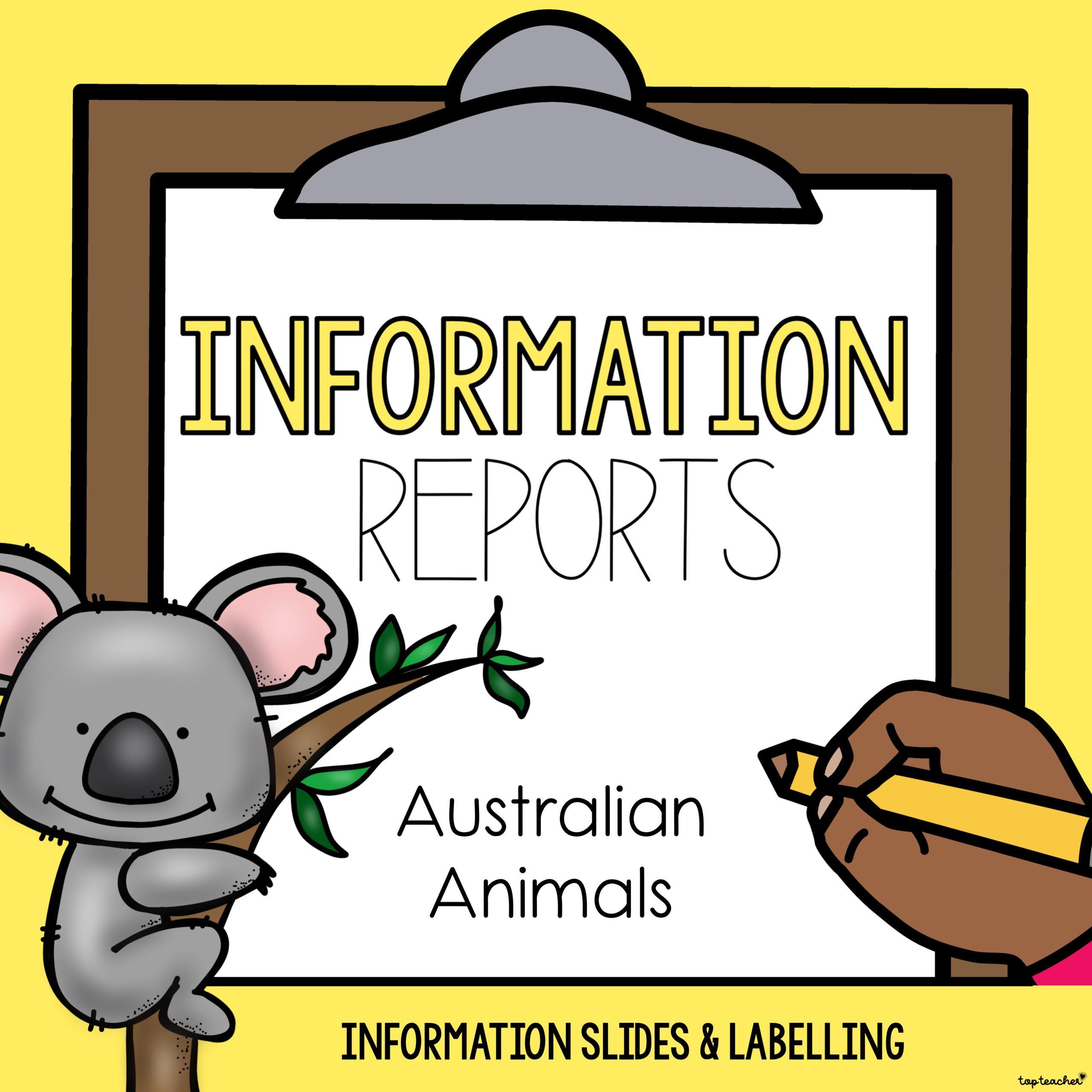 Information Reports Australian Animals POWERPOINT - Top Teacher