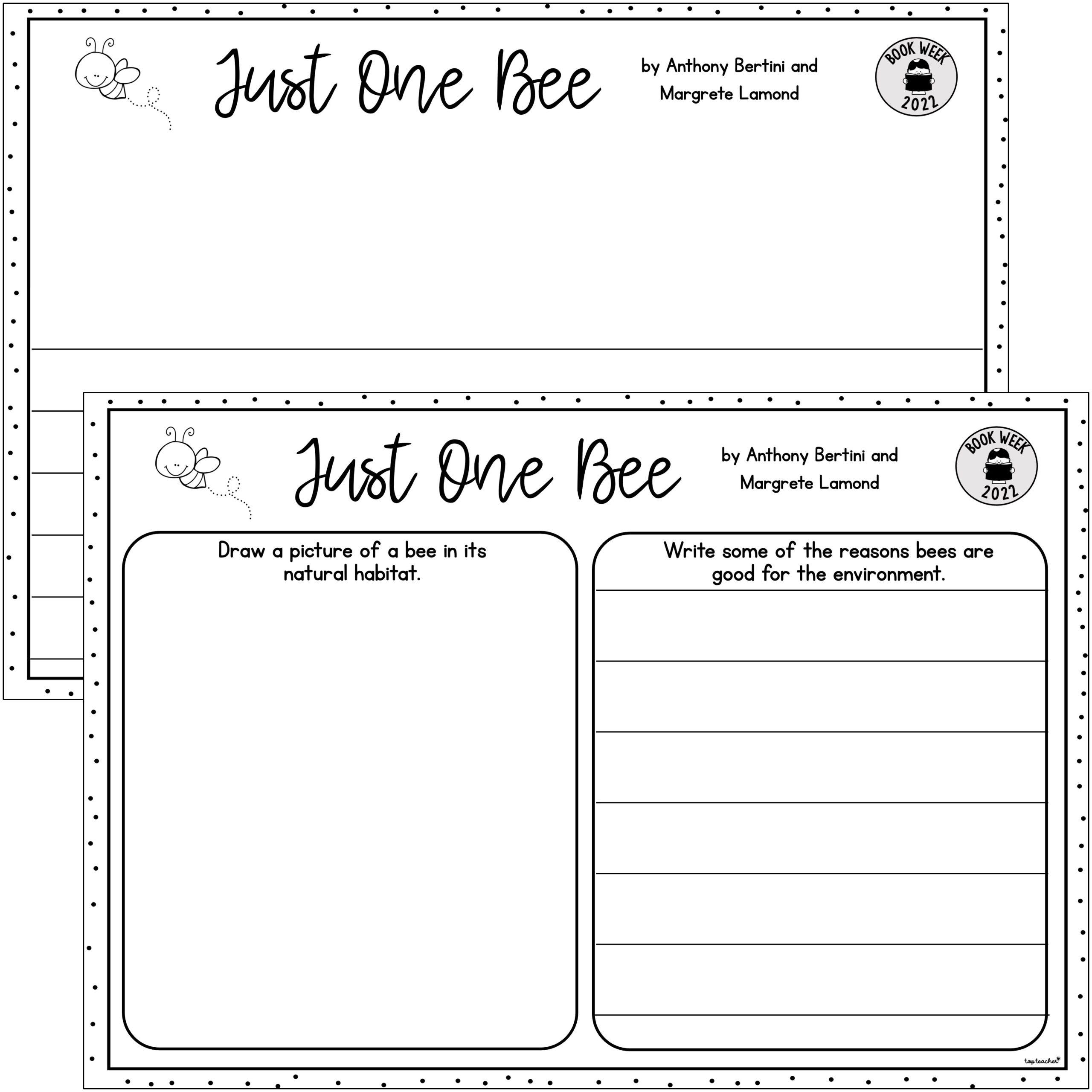 Just One Bee Reading Response - Top Teacher