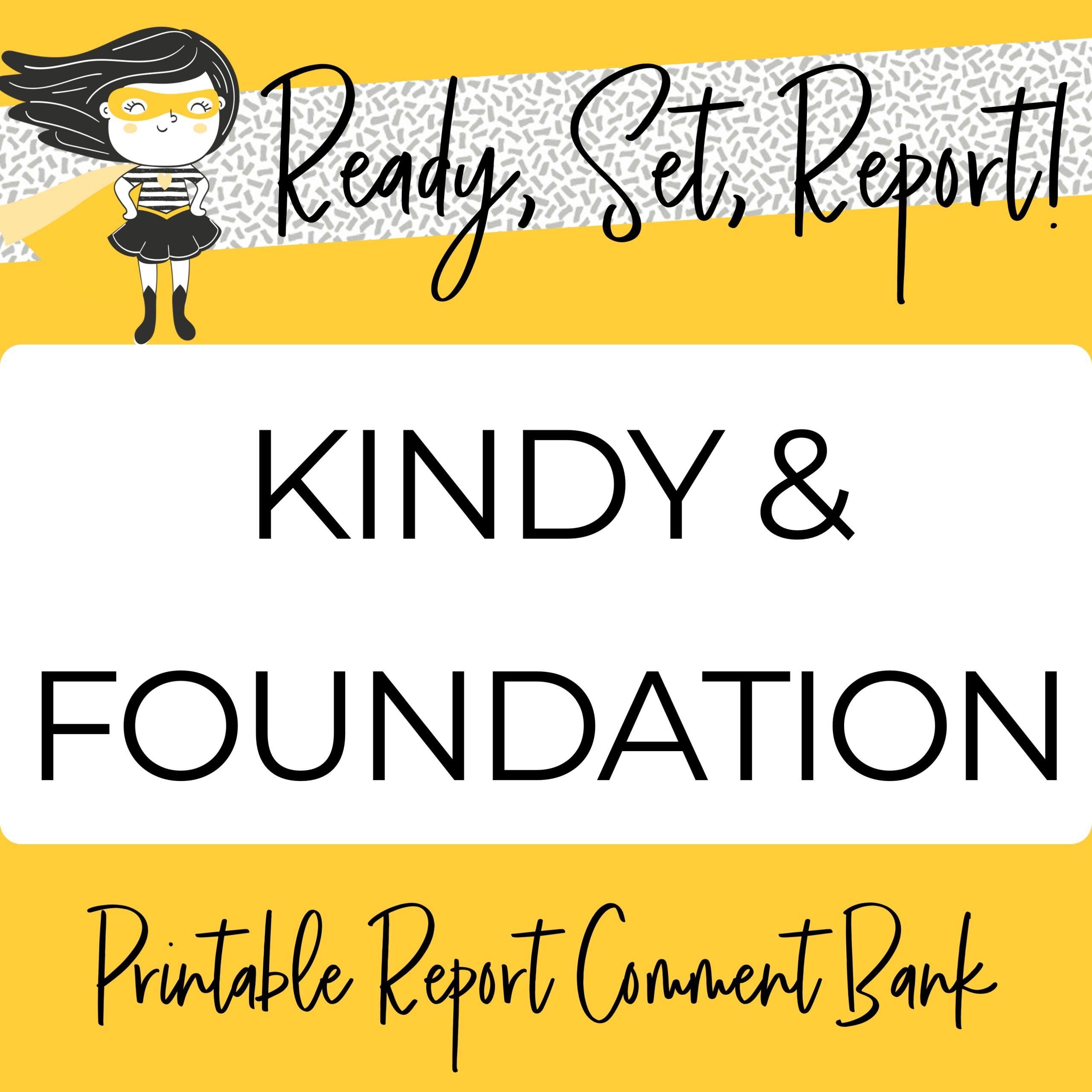Report Comment Bank Early Years & Foundation - Top Teacher