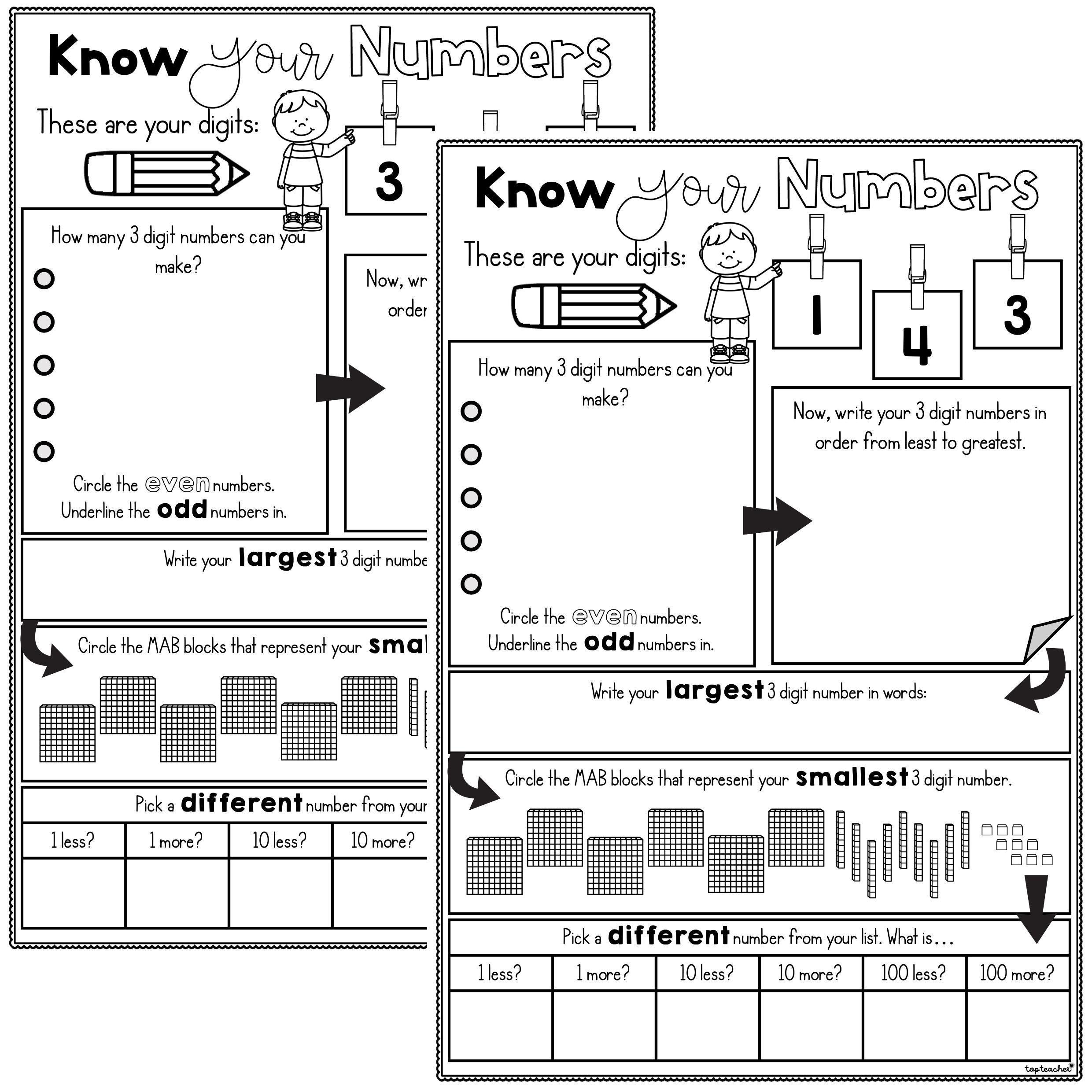 Know Your Numbers to 1,000 - Top Teacher
