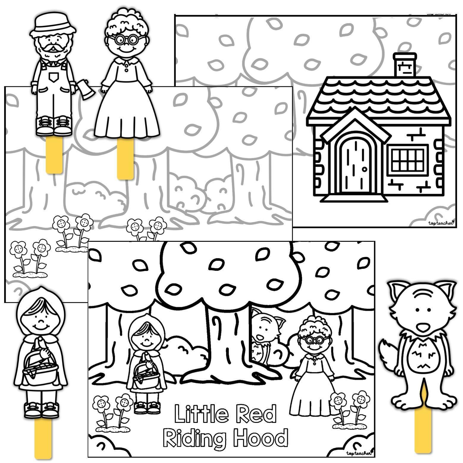Little Red Riding Hood Puppet Retell Booklet - Top Teacher