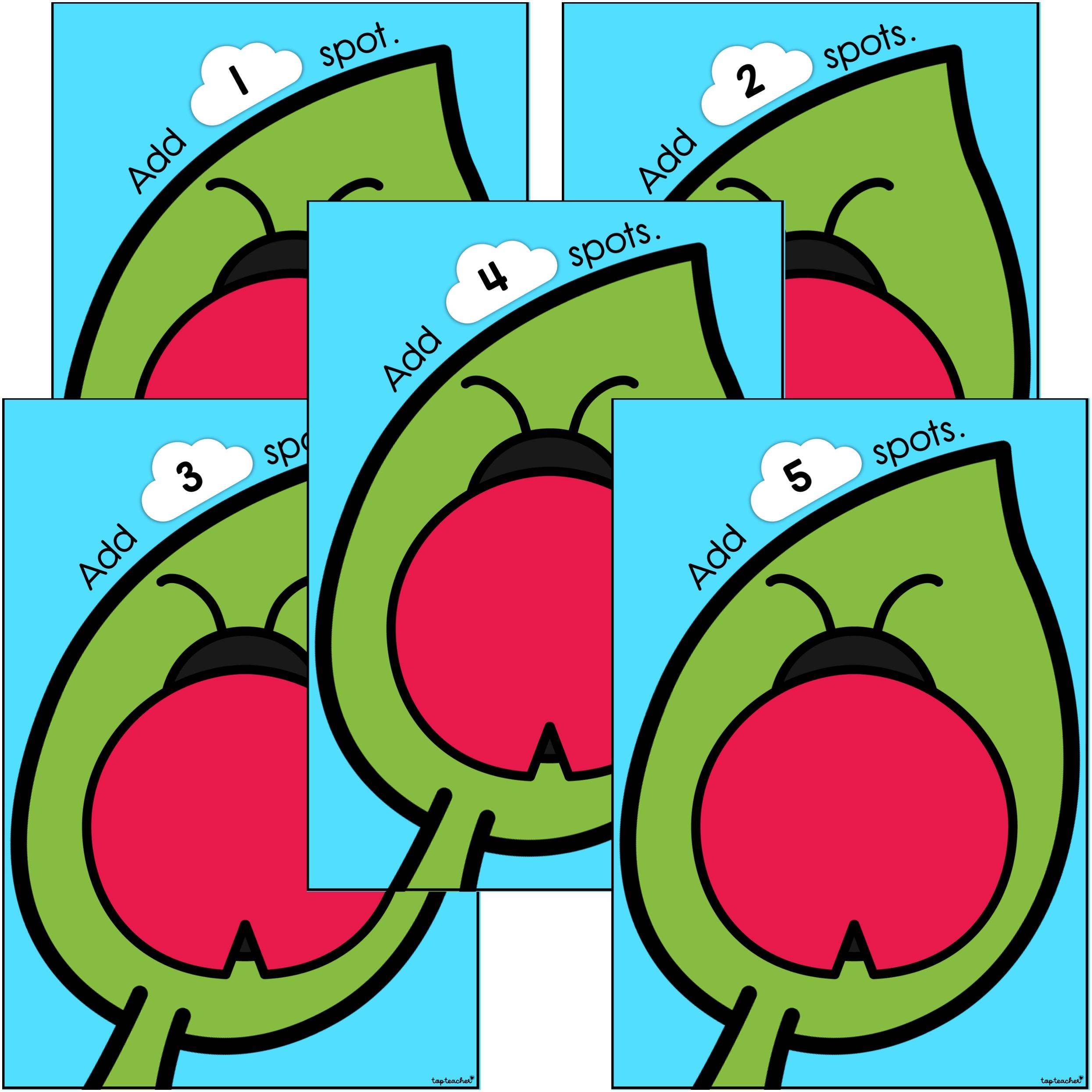 Ladybug Counting Mats - Top Teacher