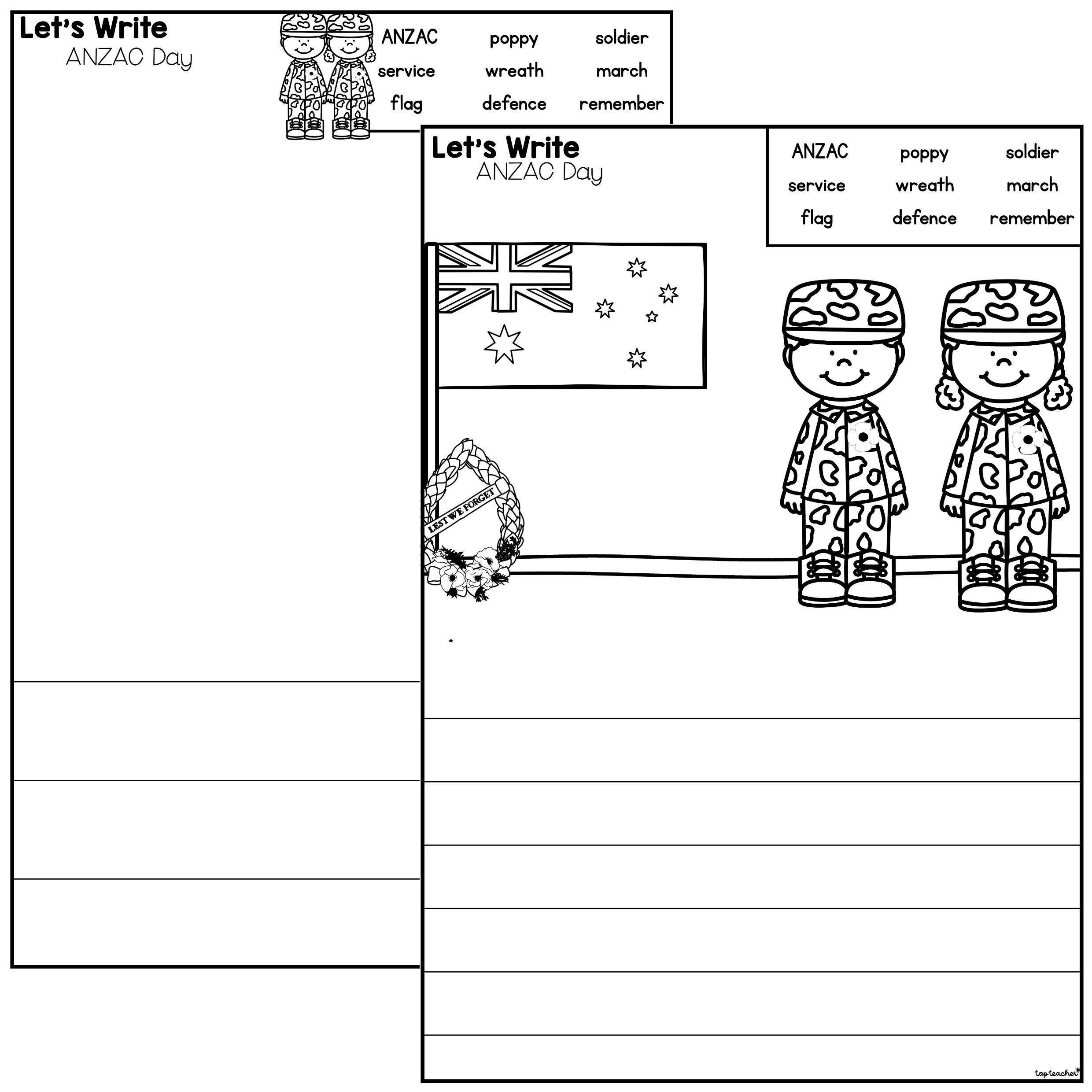 Let's Write Recounts: ANZAC Day - Top Teacher