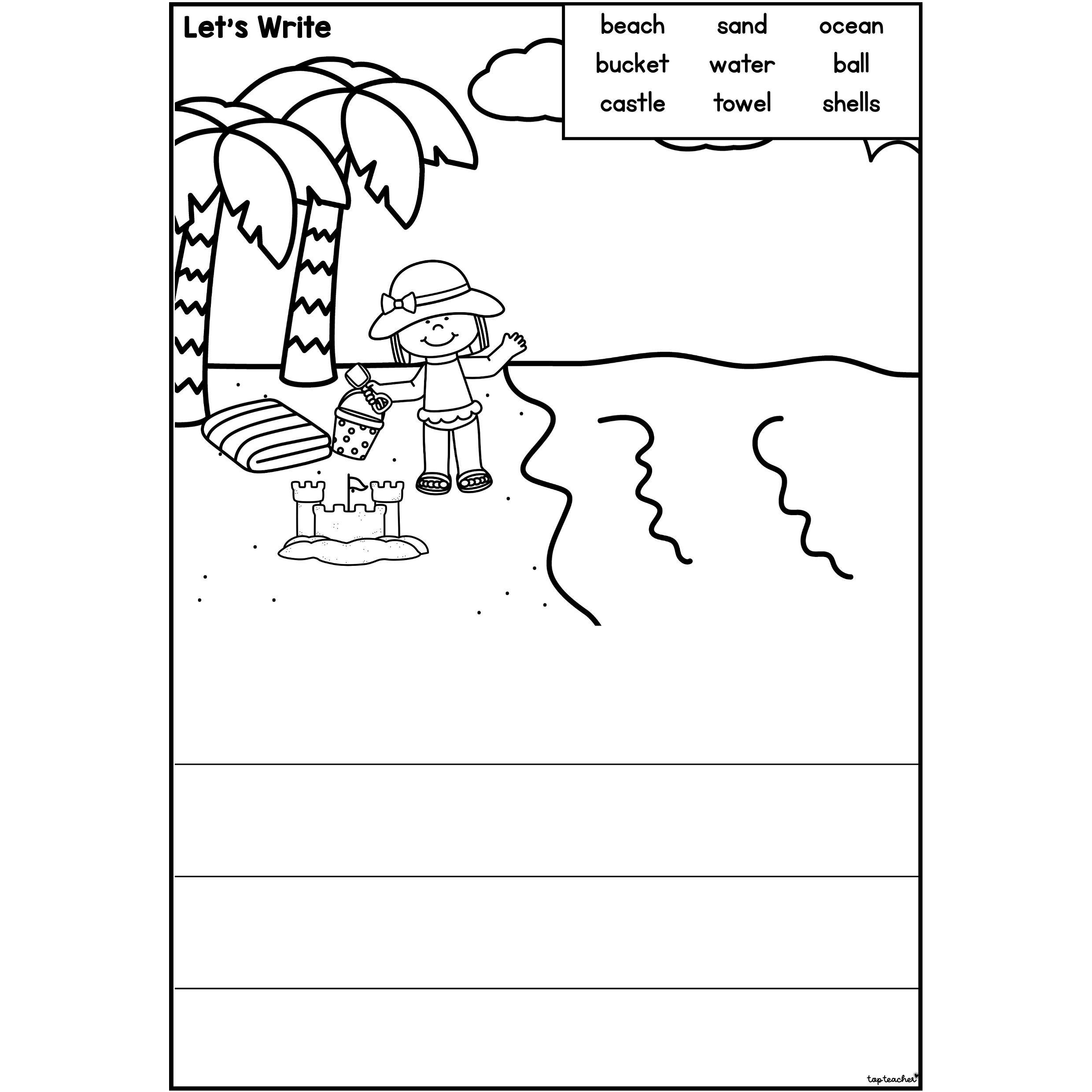 Let's Write Narratives: At the Beach - Top Teacher