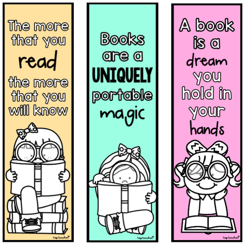 Library Bookmarks - Top Teacher