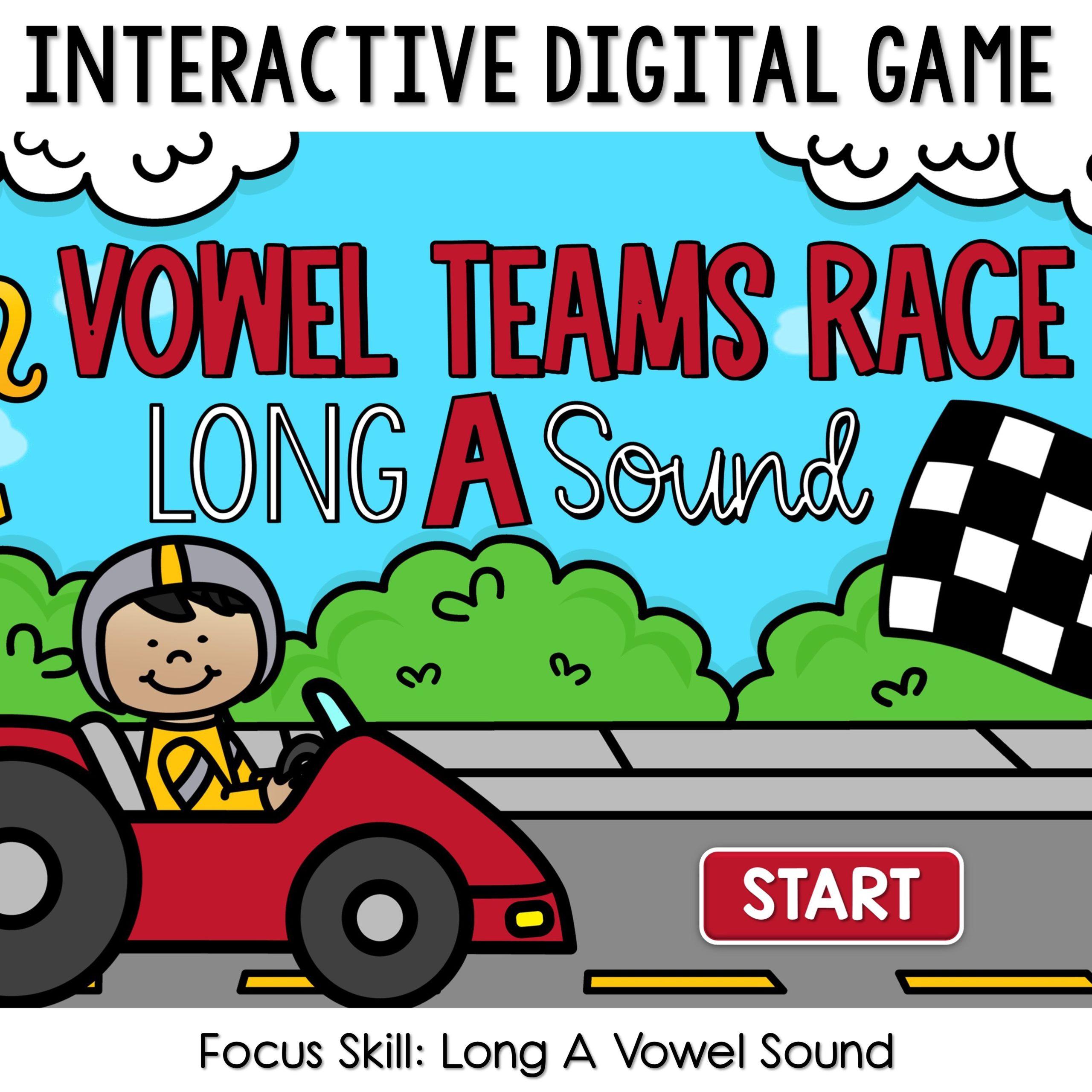 Vowel Teams Race Long A POWERPOINT - Top Teacher
