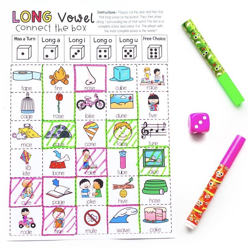 Long Vowel Dot To Dot Valentines Day Vowel Recognition Worksheets