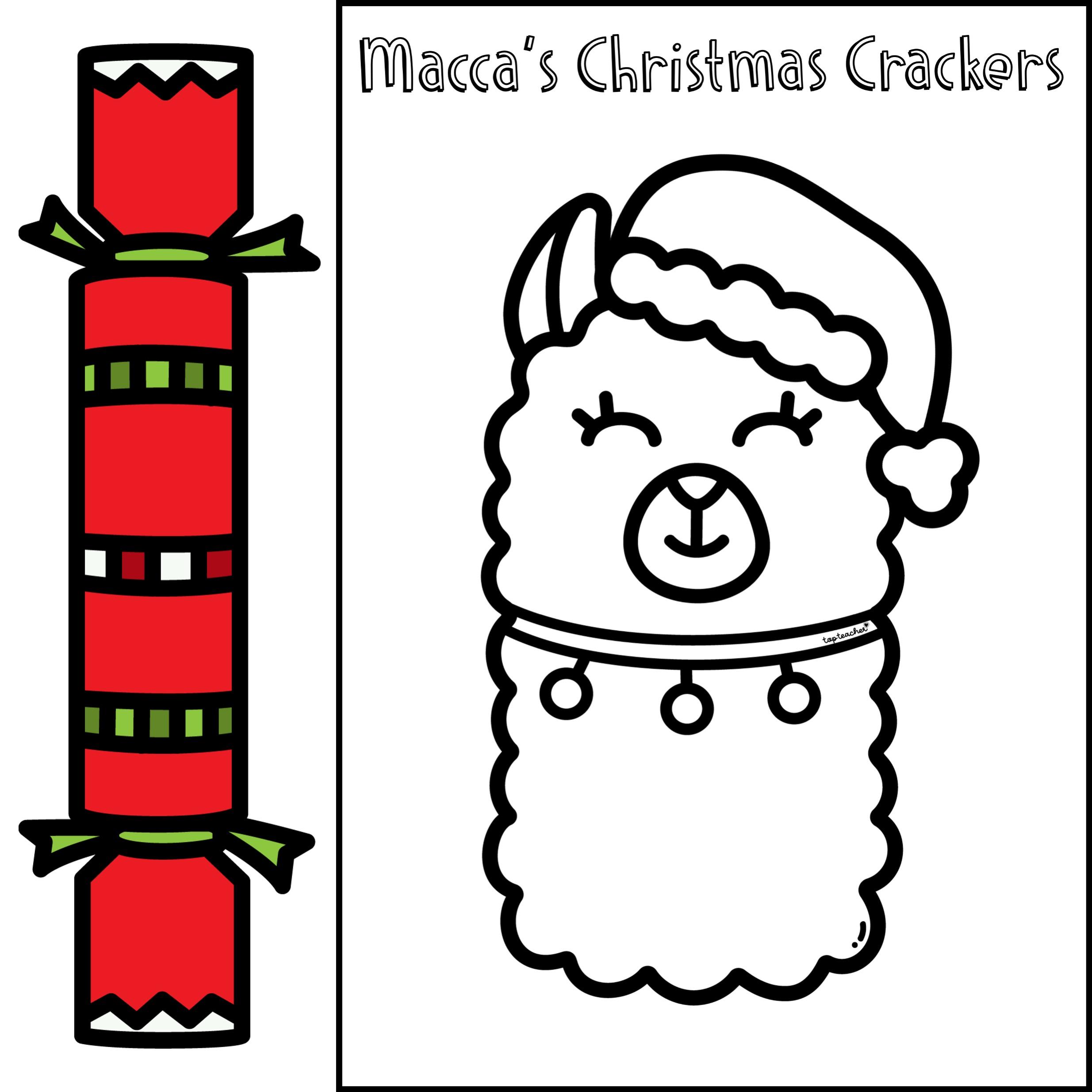 Macca’s Christmas Crackers Craftivity - Top Teacher