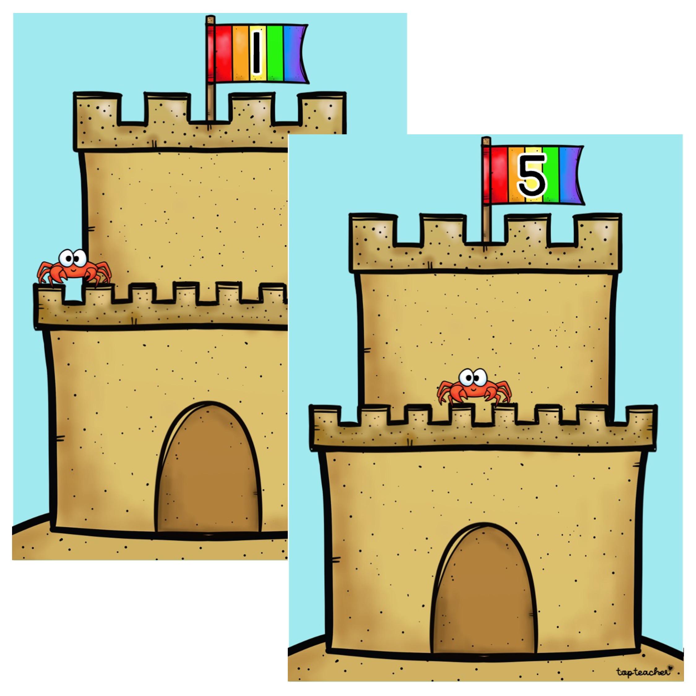 Sandcastle Counting Mats - Top Teacher