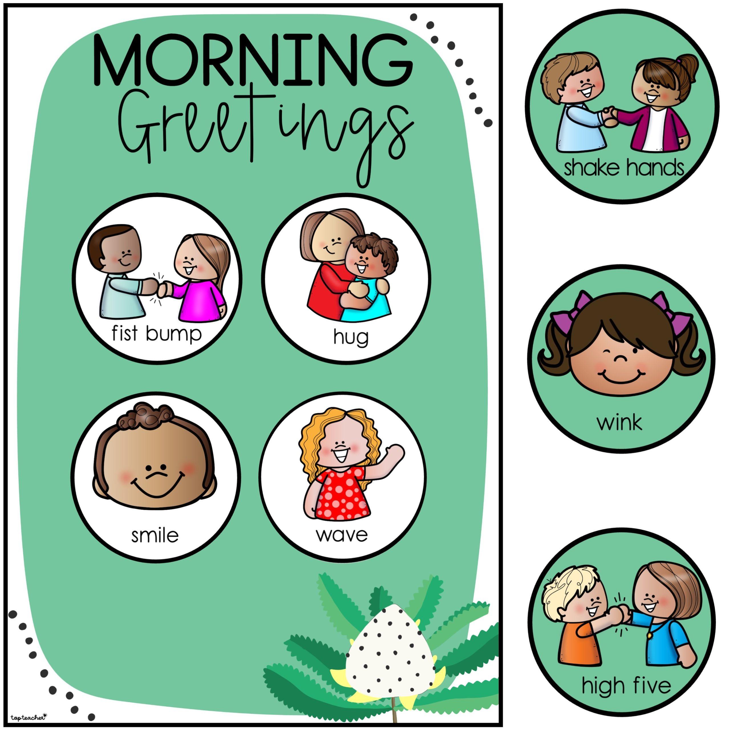 Morning Welcome Chart Let’s Bloom - Top Teacher
