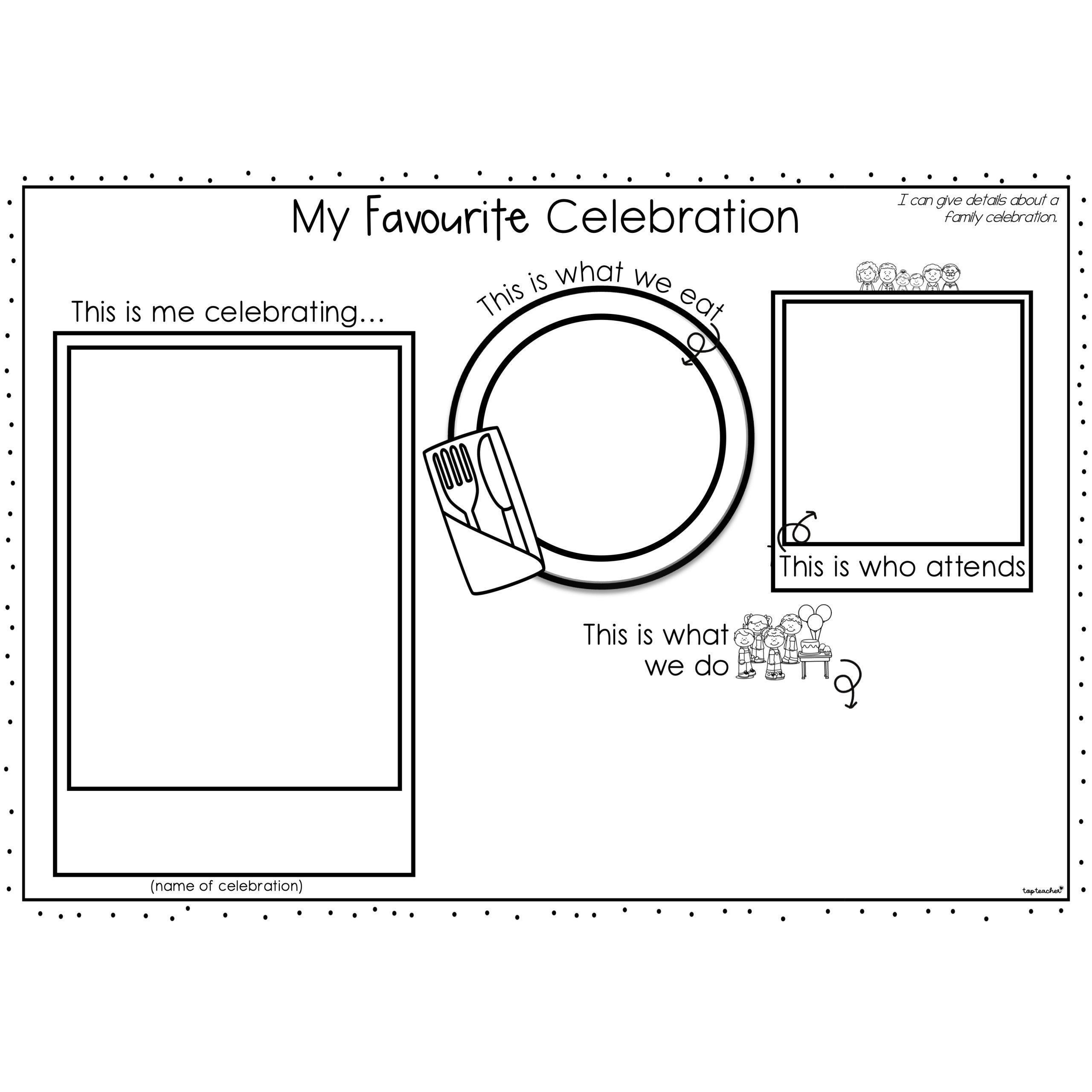 Celebrations: My Favourite Traditions - Top Teacher