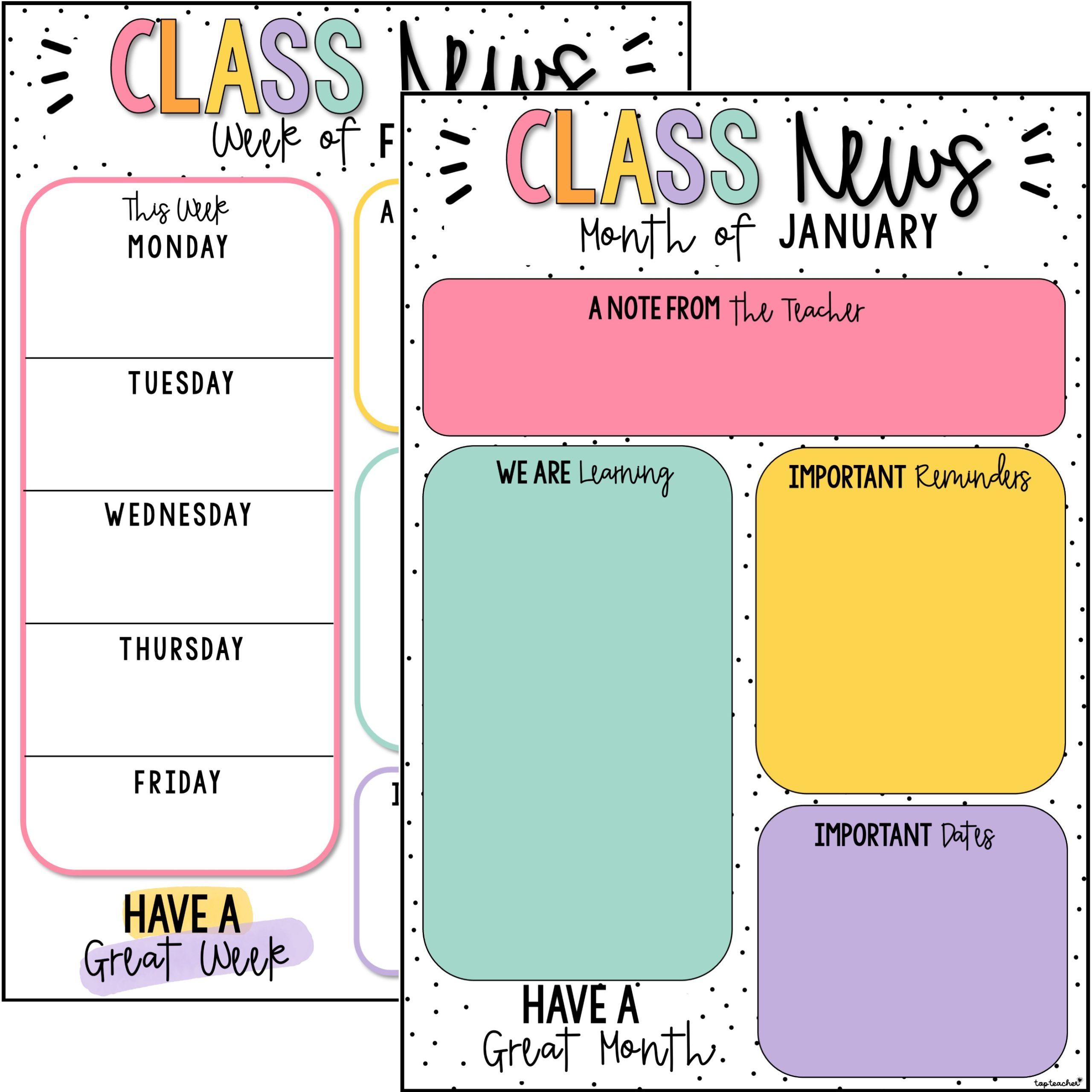Newsletter Template Good Vibes - Top Teacher